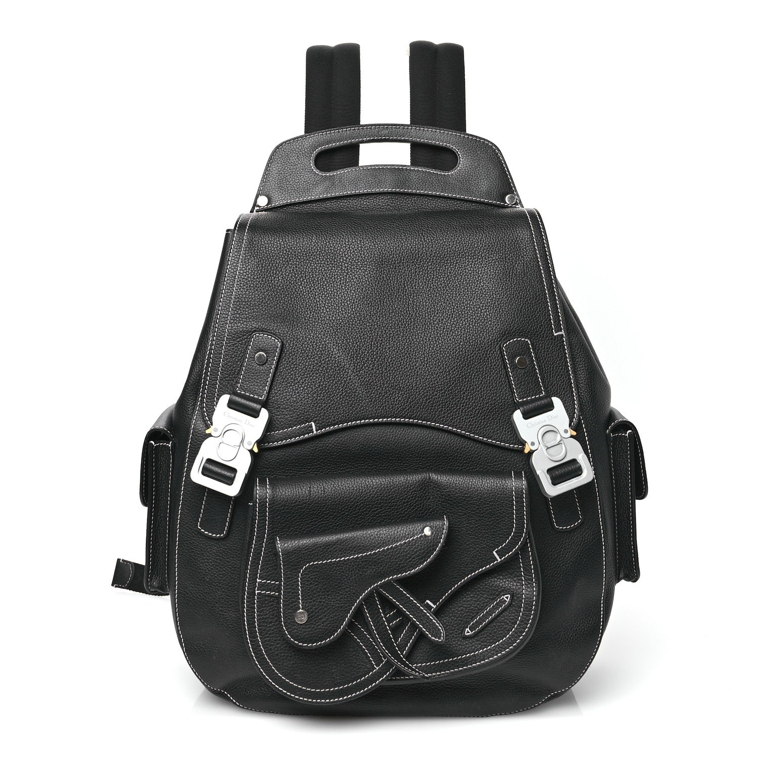 Christian Dior Grained Calfskin Maxi Gallop Backpack Black 1608193 ...