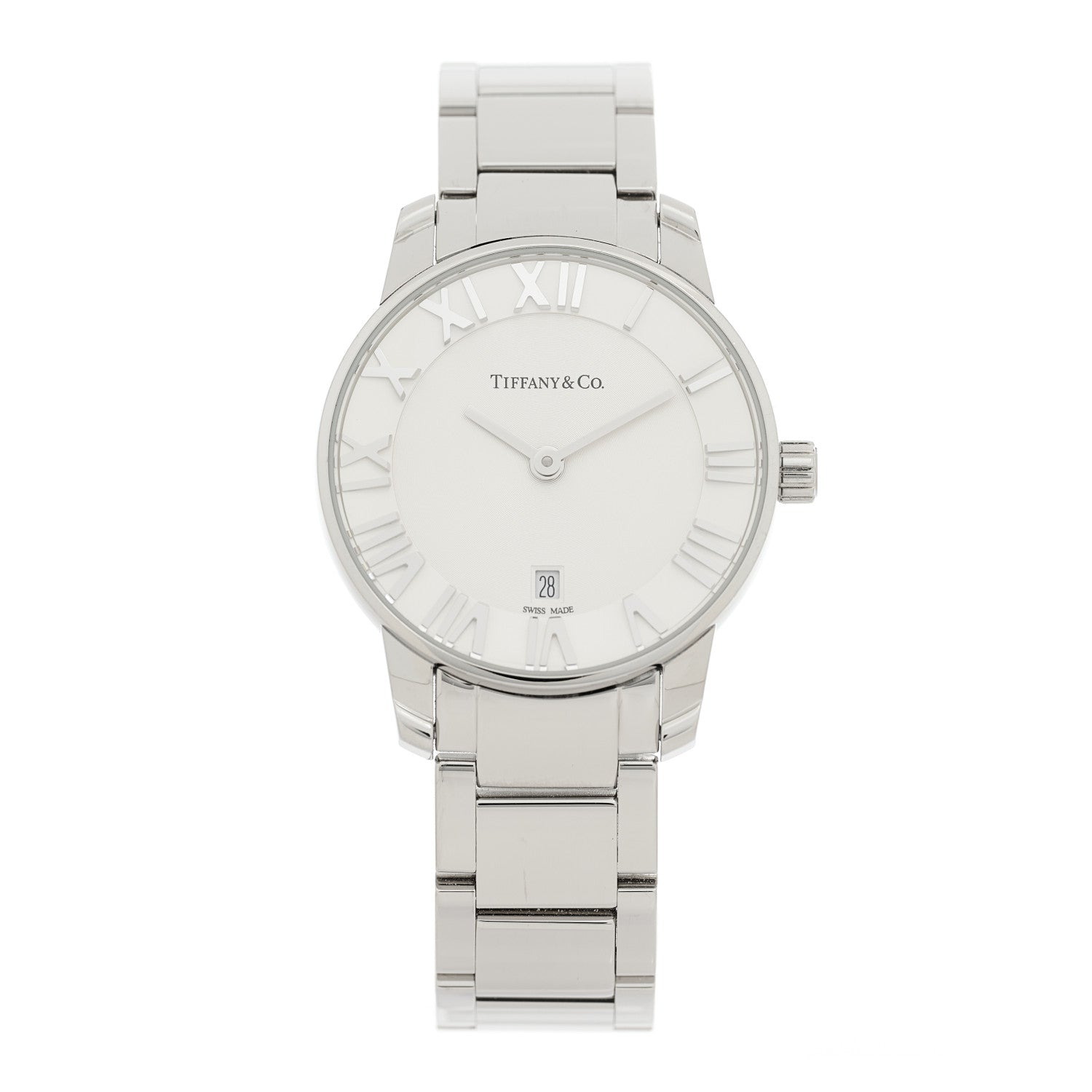 Tiffany Stainless Steel 29mm Atlas 2-Hand Quartz Watch 1622393 ...