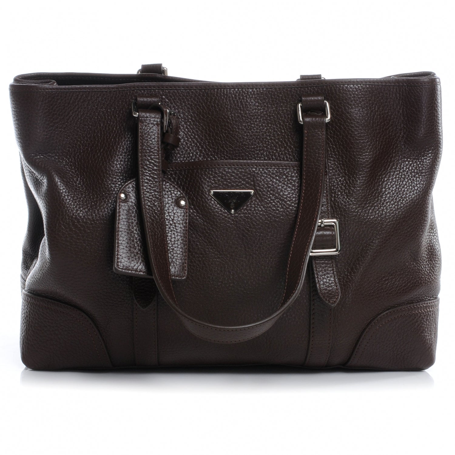 Prada Vitello Daino Shoulder Bag Bruciato 47997 – FASHIONPHILE