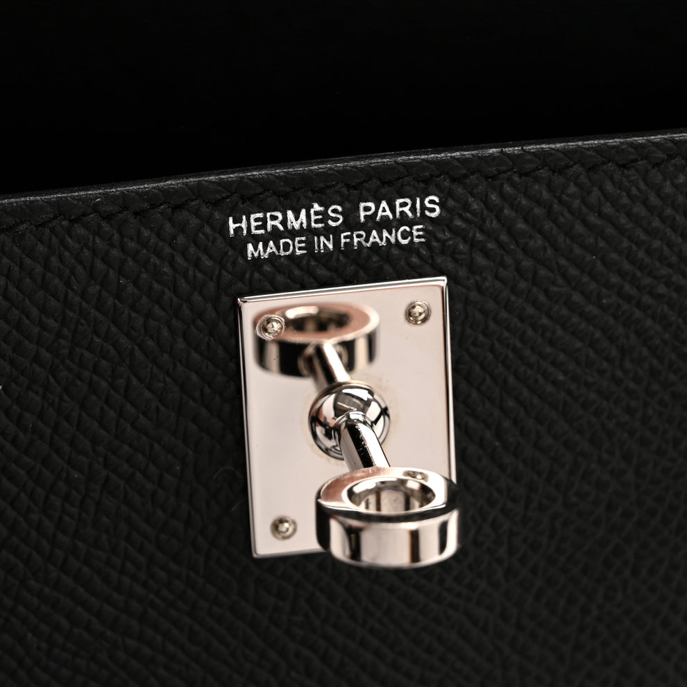 Hermes Epsom Mini Kelly Sellier 20 Black 1788629 – FASHIONPHILE