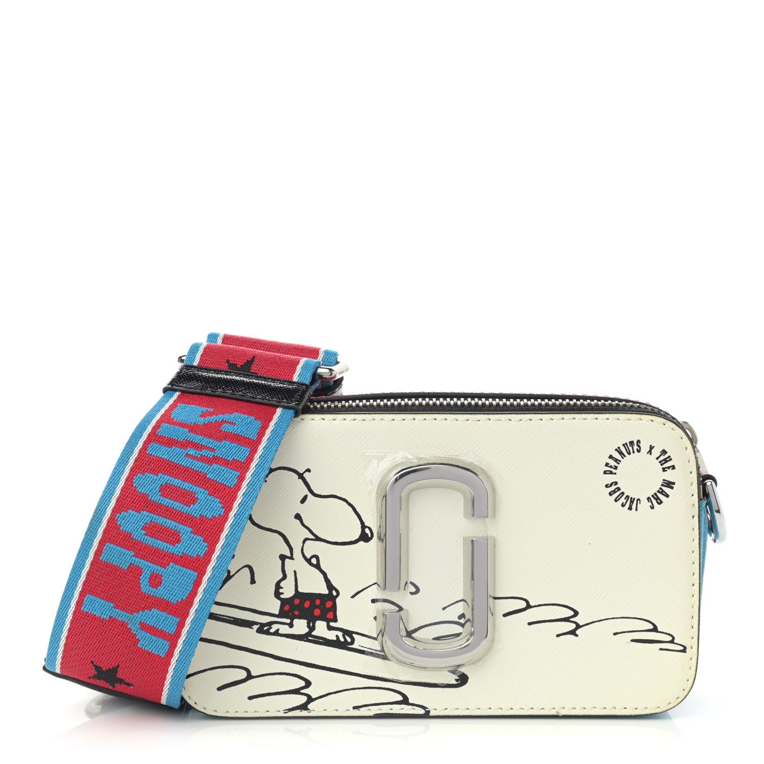 Marc Jacobs X Peanuts Saffiano Snoopy Snapshot Camera Bag White 1099082 ...