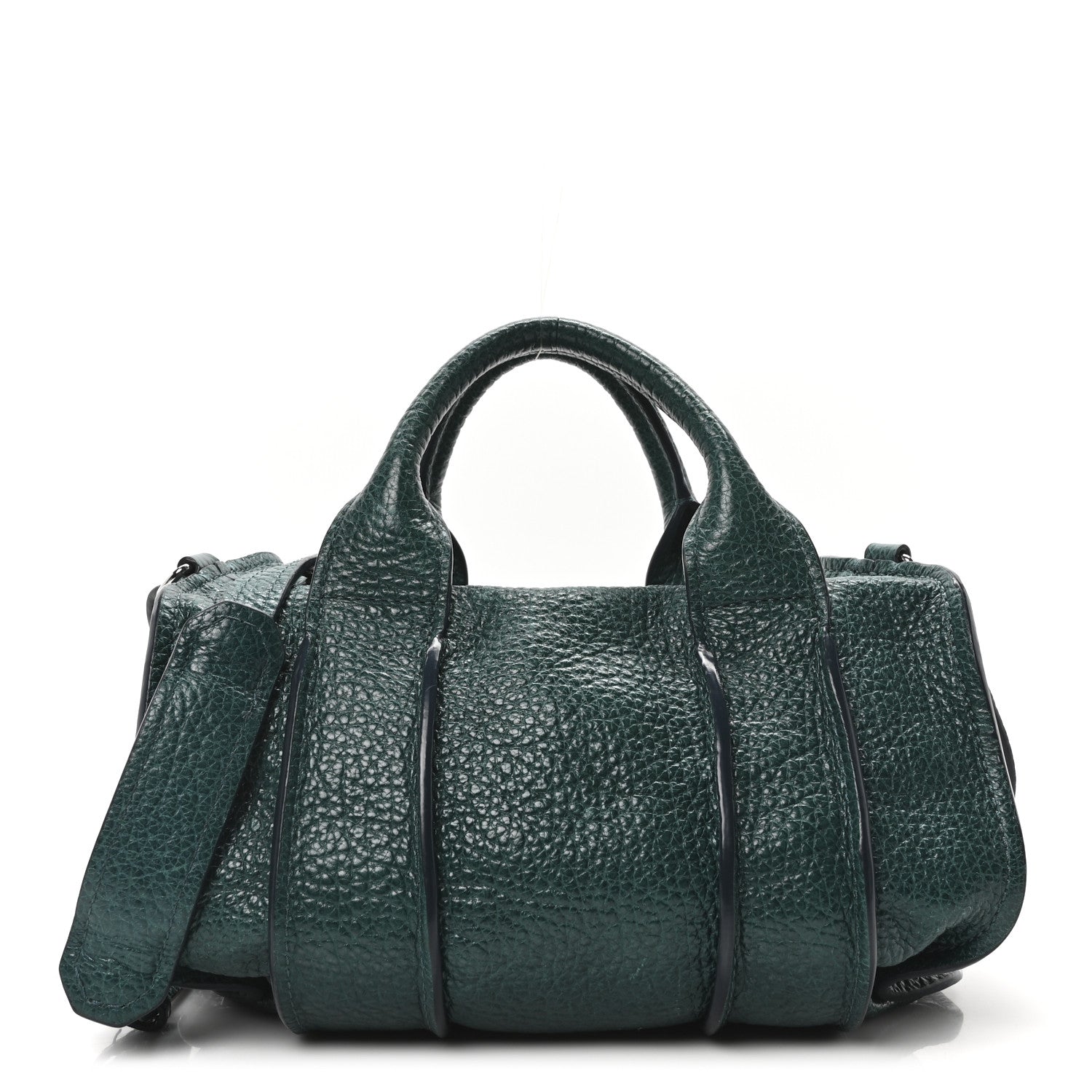 Alexander Wang Pebbled Lambskin Inside Out Rocco Rhodium Hardware Dark ...