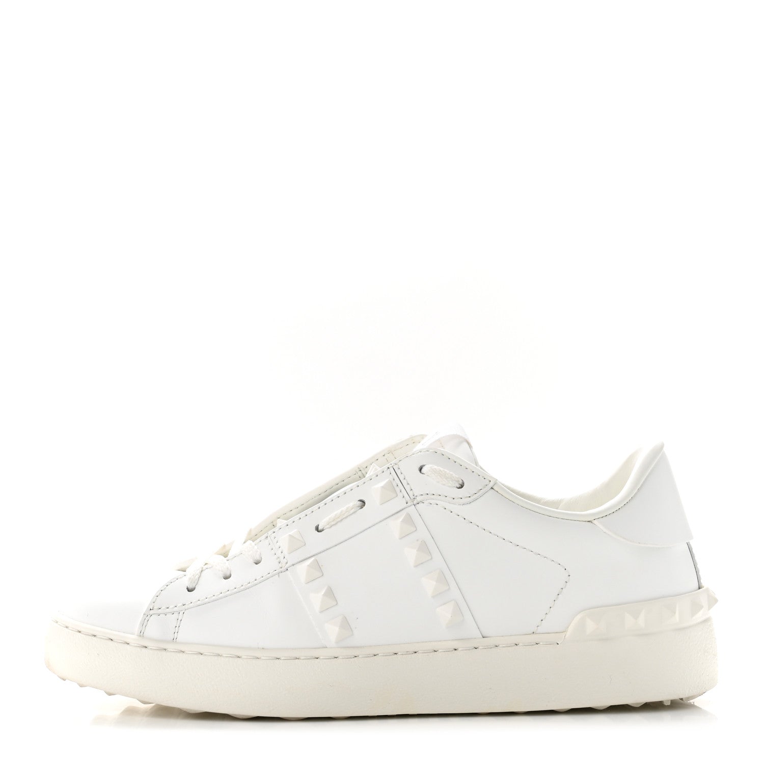 Valentino Garavani Calfskin Rockstud Untitled Open Sneakers 37 White ...