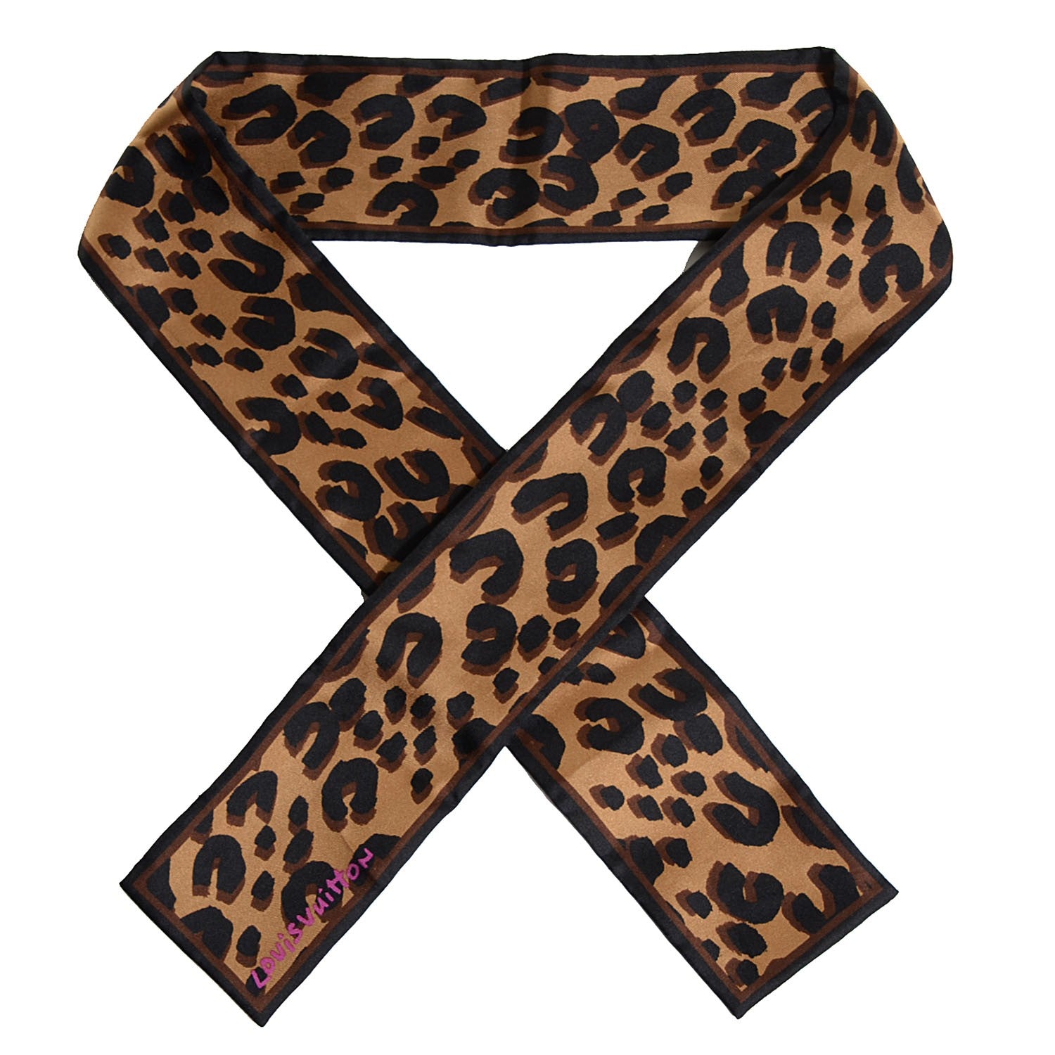 Louis Vuitton Silk Leopard Bandeau Scarf Marron 101128 – FASHIONPHILE