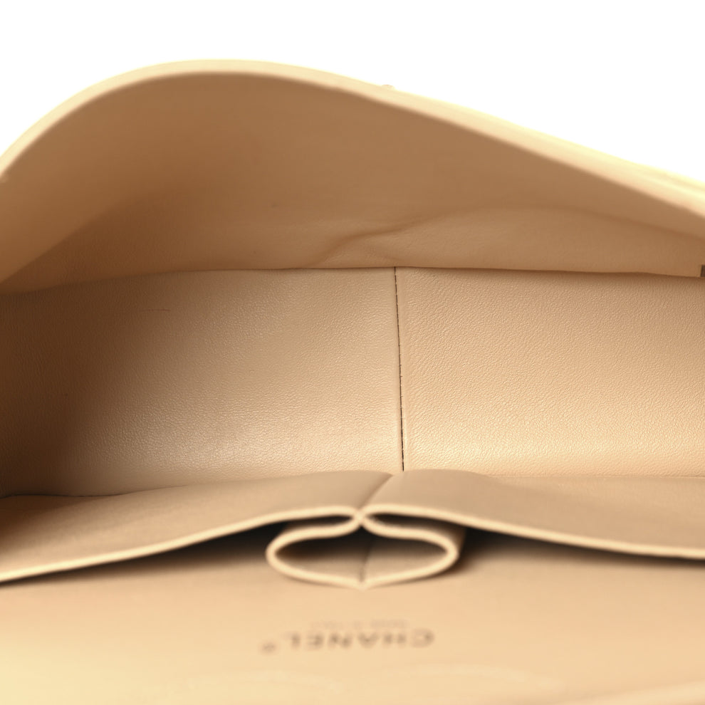 Chanel Caviar Quilted Jumbo Double Flap Beige 1793836 – FASHIONPHILE