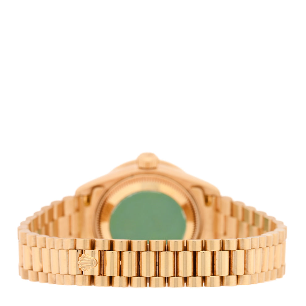 Rolex 18K Yellow Gold Diamond Bezel 26mm Datejust President Watch ...