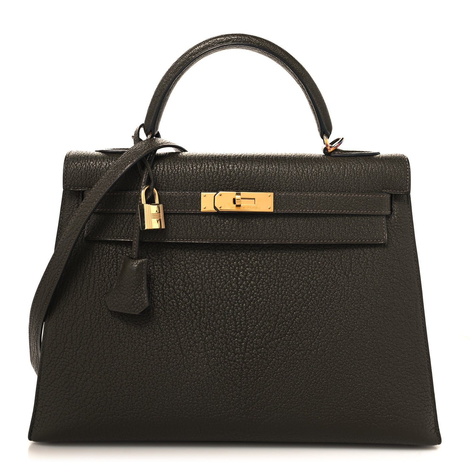 Hermes Chevre De Coromandel Kelly Sellier 32 Cocoan 1607106 – FASHIONPHILE