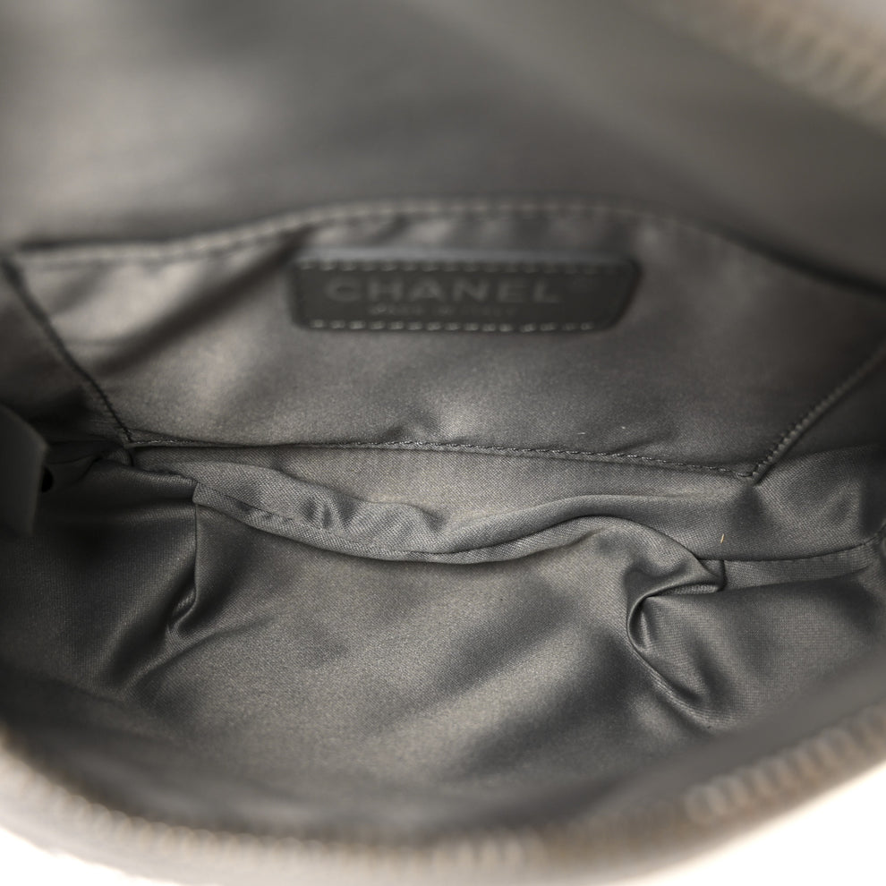 Chanel Metallic Calfskin Quilted Banane Waist Bag Fanny Pack Dark ...