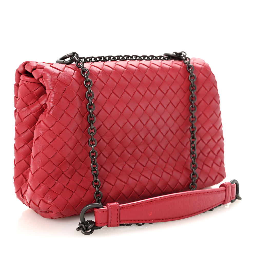 Bottega Veneta Nappa Intrecciato Small Olimpia Shoulder Bag Cassis ...