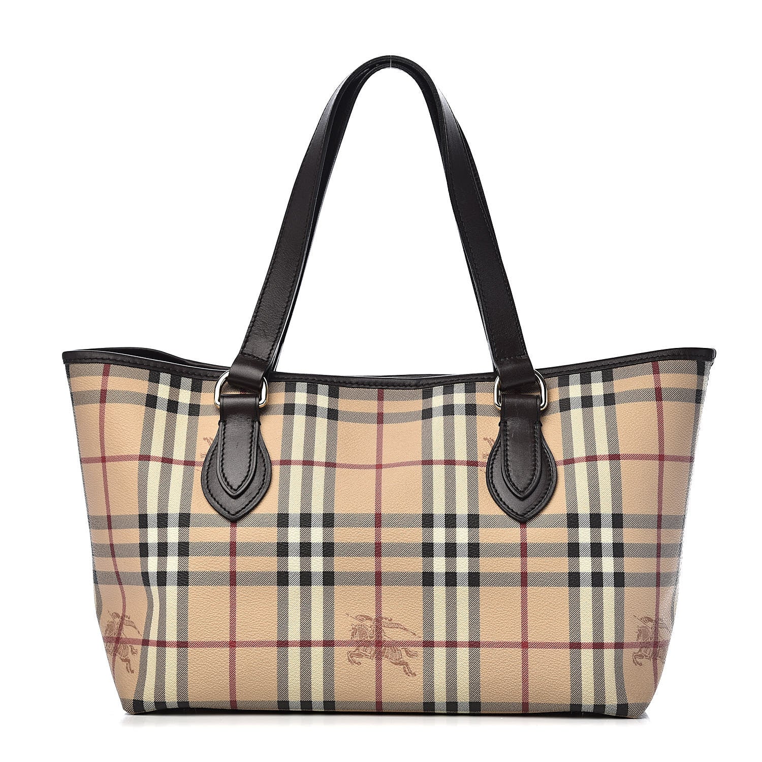 Burberry Haymarket Check Tote Chocolate 534758 – FASHIONPHILE