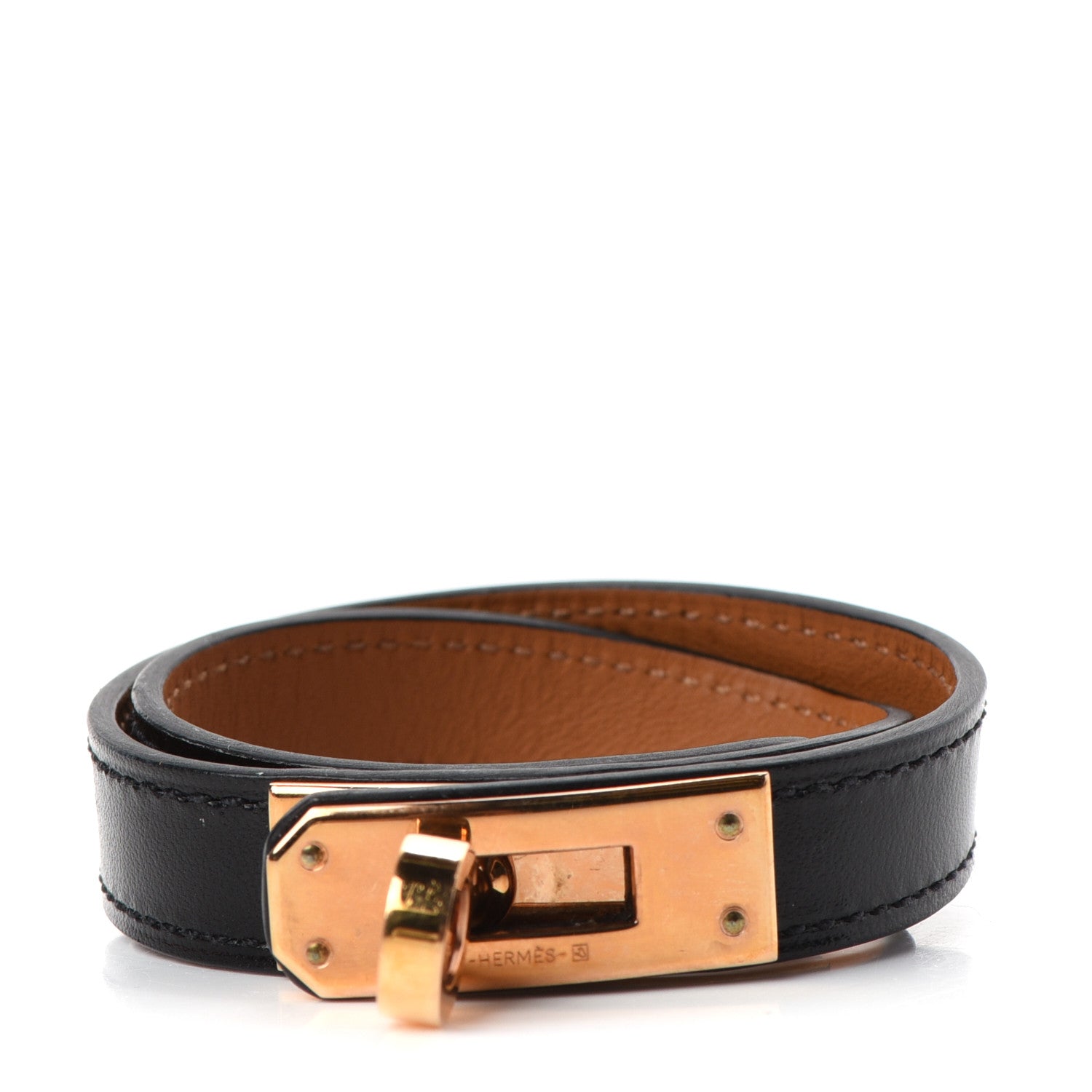 Hermes Chamonix Kelly Double Tour Bracelet S Black 775865 – FASHIONPHILE