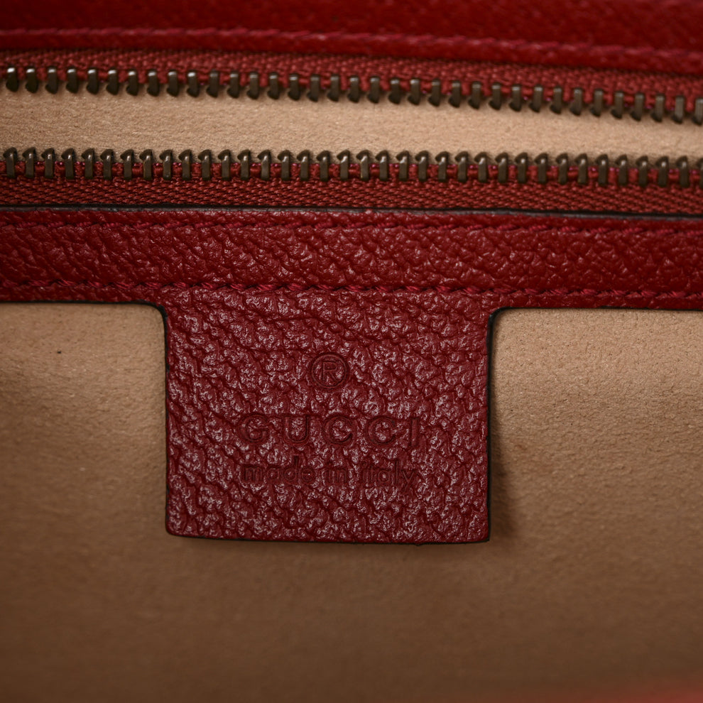 Gucci GG Supreme Monogram Small Queen Margaret Top Handle Bag Red ...