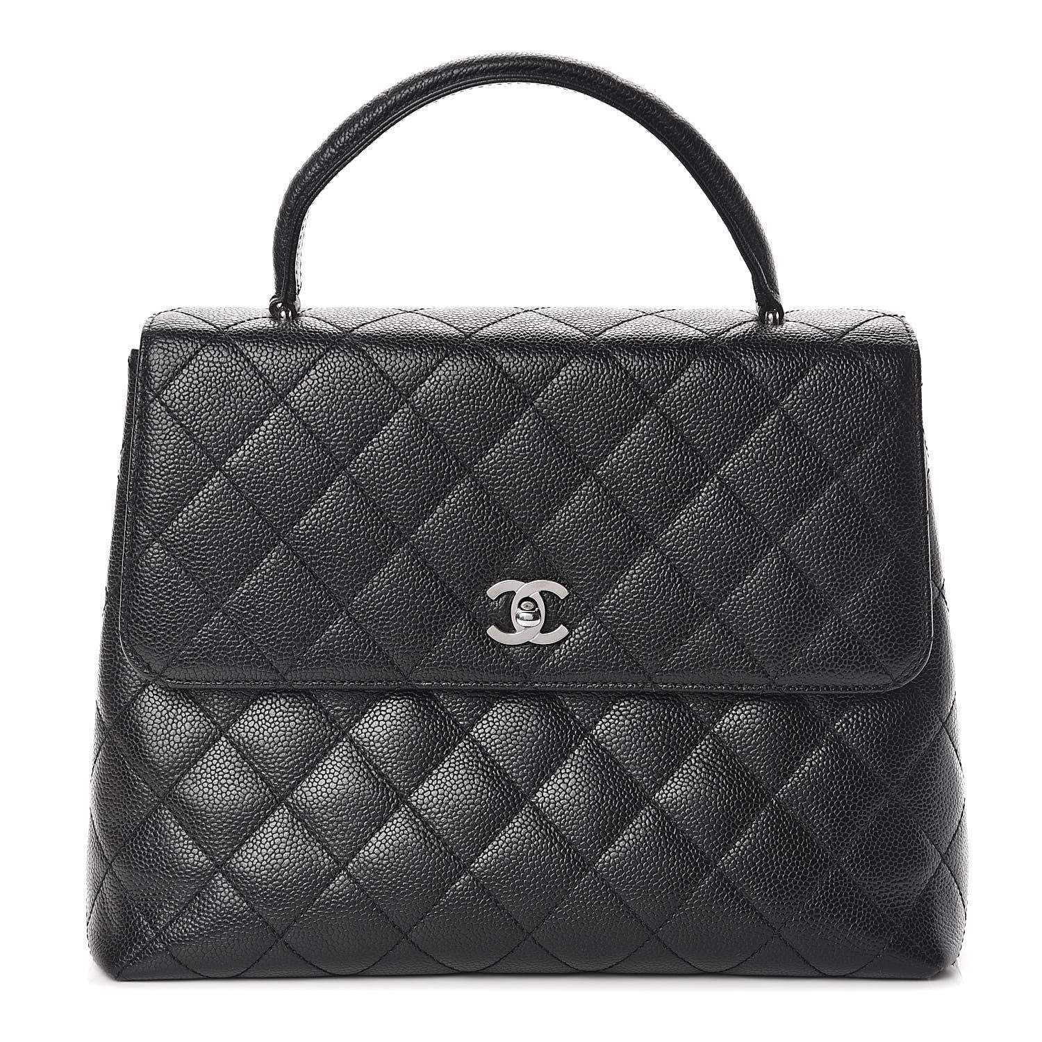 Chanel Caviar Quilted Jumbo Kelly Flap Black 450210 – FASHIONPHILE