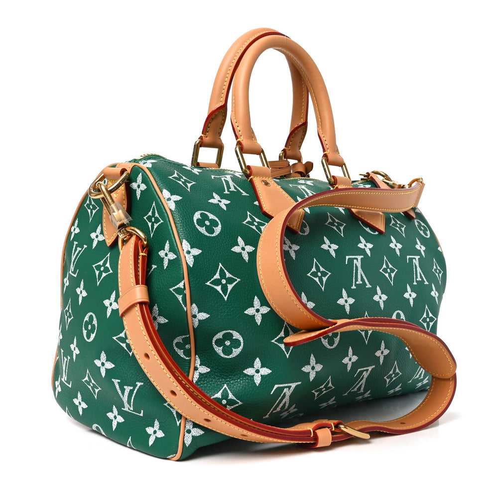 Louis Vuitton Calfskin Monogram Speedy P9 Bandouliere 30 Green 1784325 ...