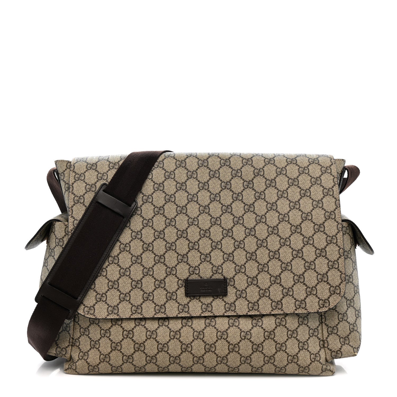 Gucci GG Plus Monogram Messenger Diaper Bag Dark Brown 1794174 ...