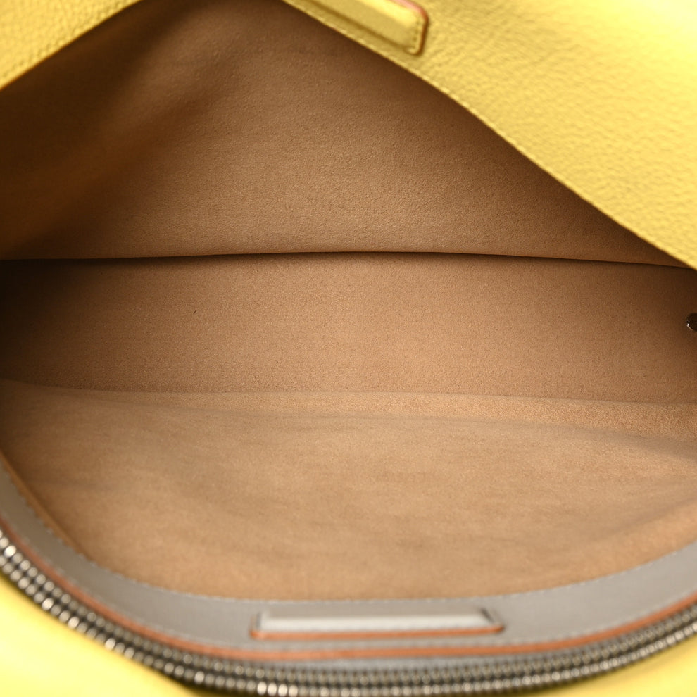MCM Grained Calfskin Medium Milla Tote Custard Yellow 1784657 ...