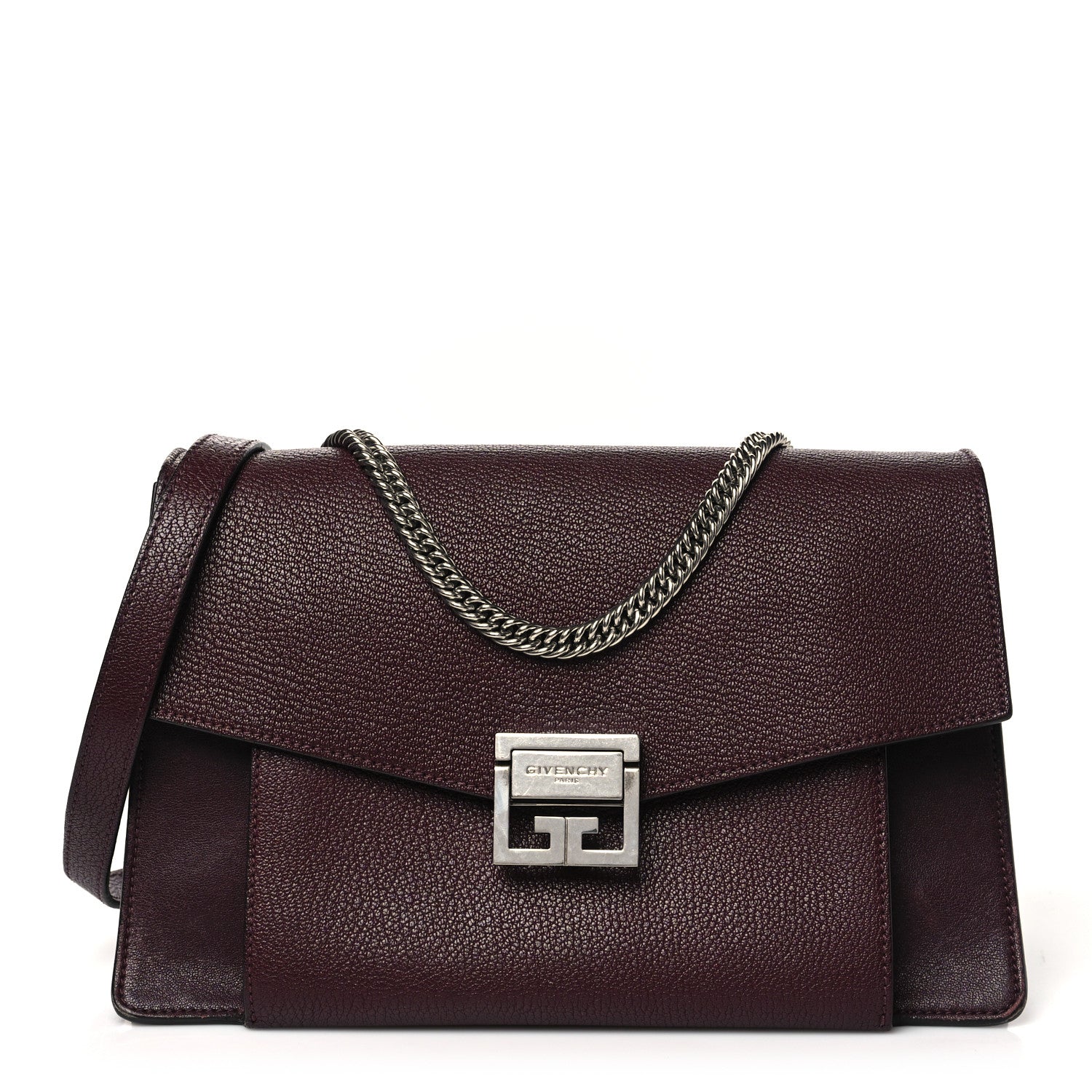 Givenchy Goatskin Medium GV3 Flap Aubergine 1648162 – FASHIONPHILE