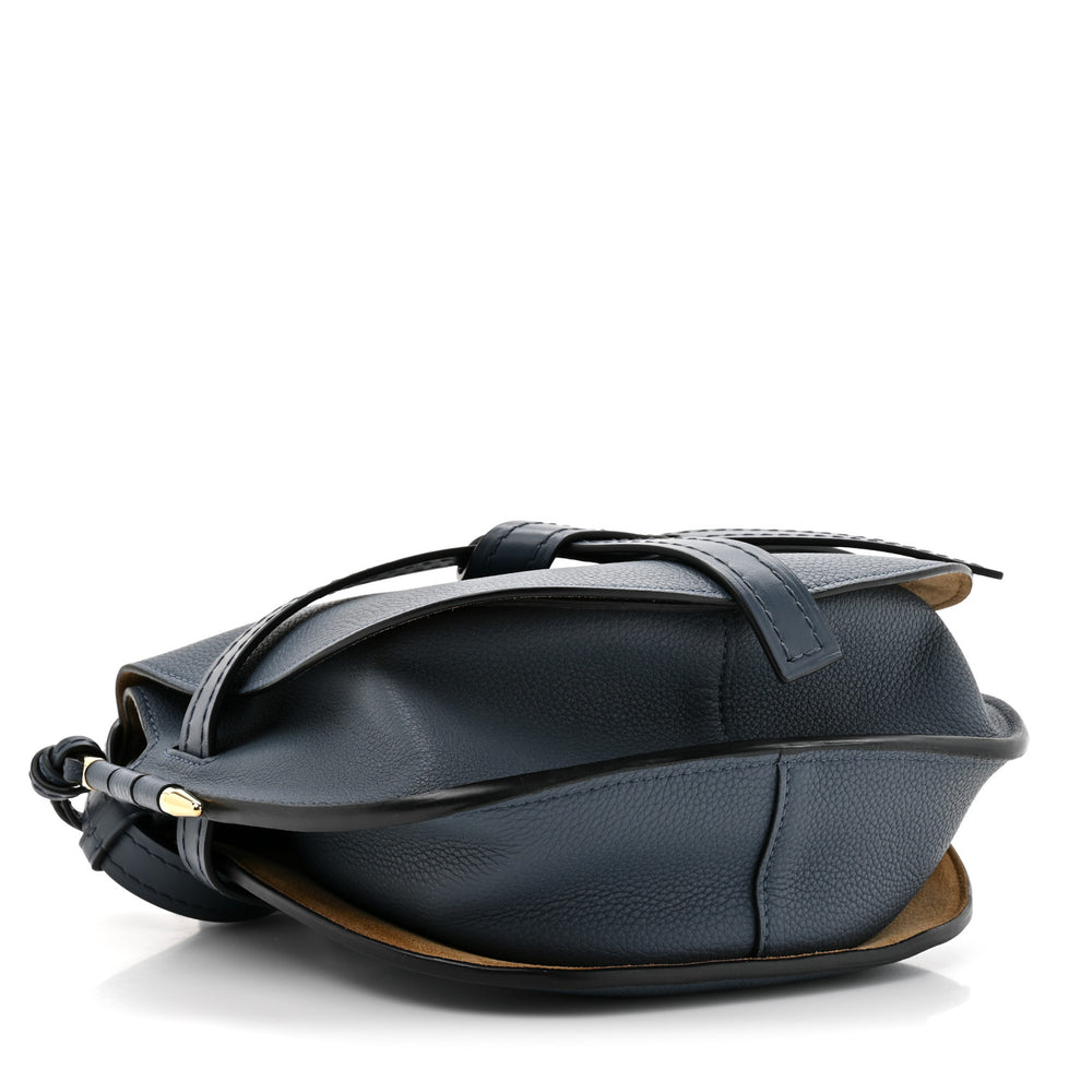 Loewe Grained Calfskin Small Gate Crossbody Bag Steel Blue 1790927 ...