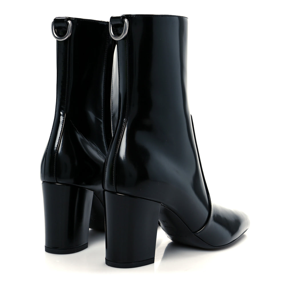 Saint Laurent Vitello Marilyn Betty 70 Ankle Zip Boots 36 Black 1782777 ...