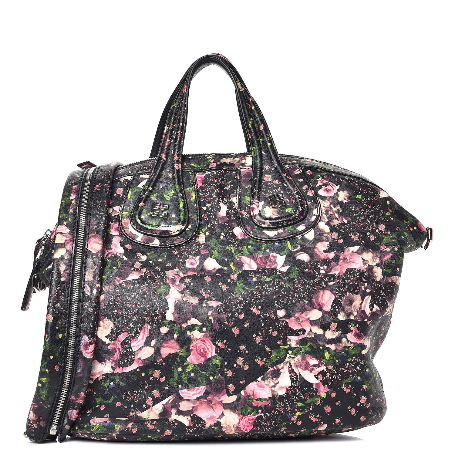 Givenchy Lambskin Roses Camouflage Print Medium Nightingale Black ...