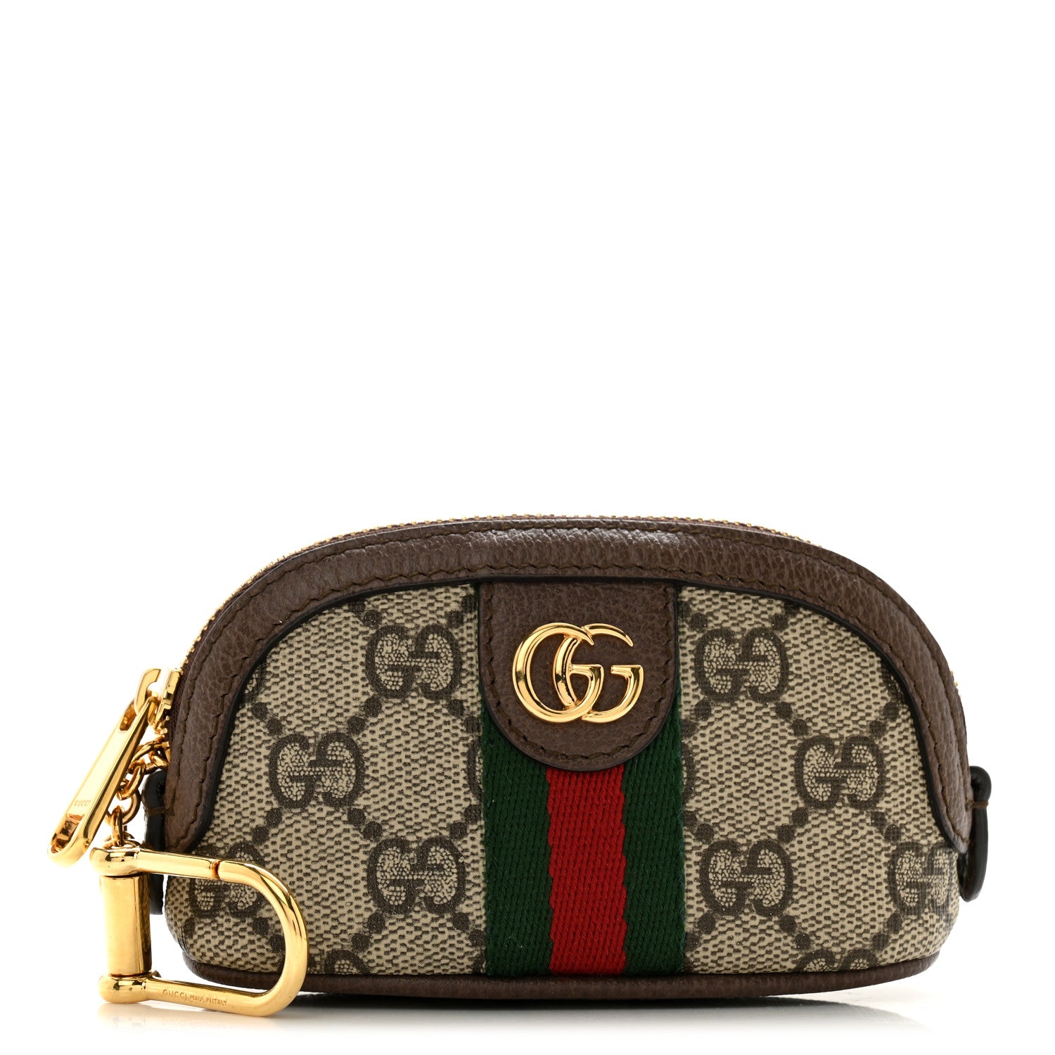 Gucci GG Supreme Monogram Web Ophidia Dome Key Pouch Beige New Acero ...