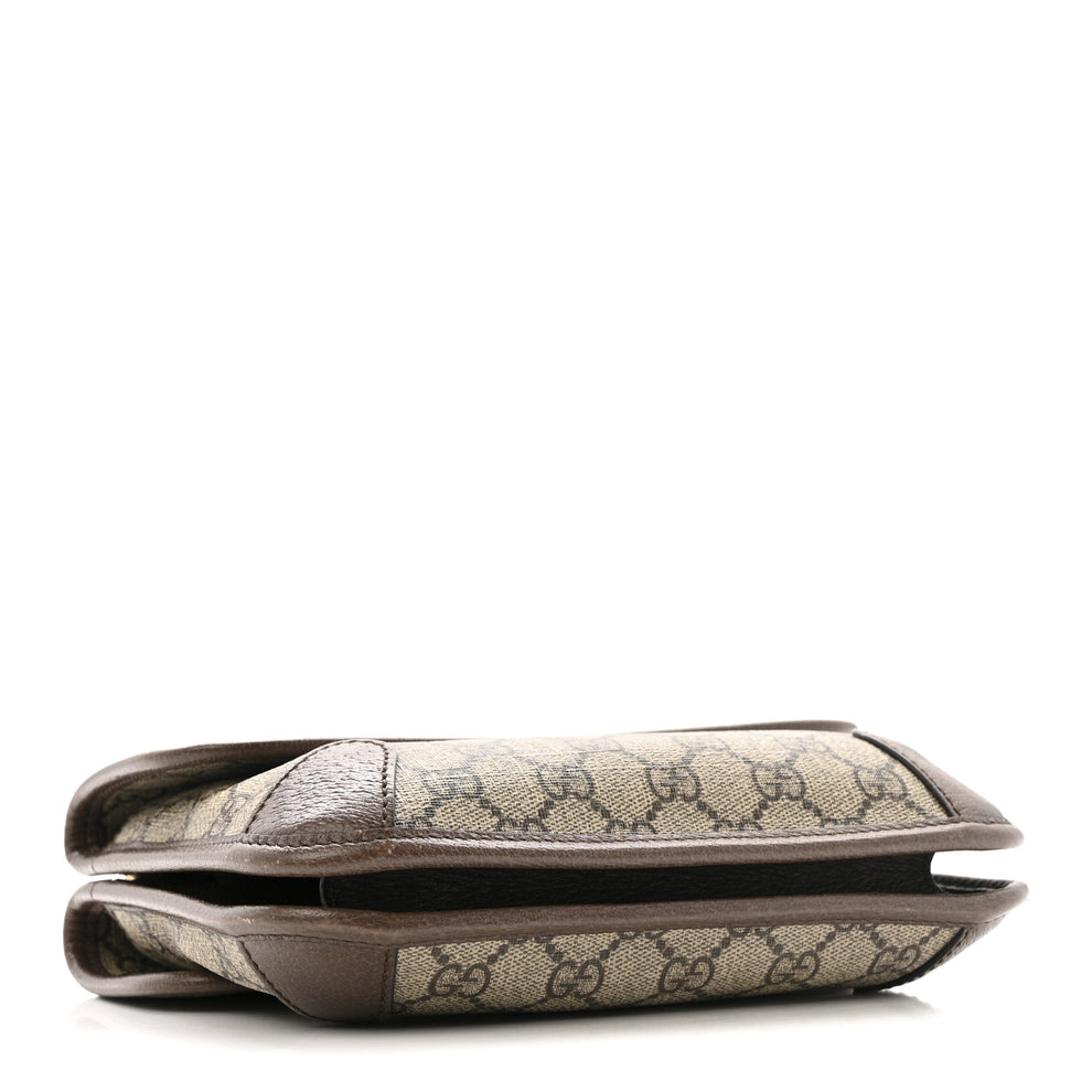 Gucci GG Supreme Monogram Web Small Neo Vintage Double Flap Messenger ...