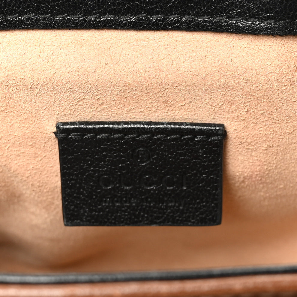 Gucci GG Supreme Monogram New Sakai Lux Calfskin Mini Padlock Flap ...