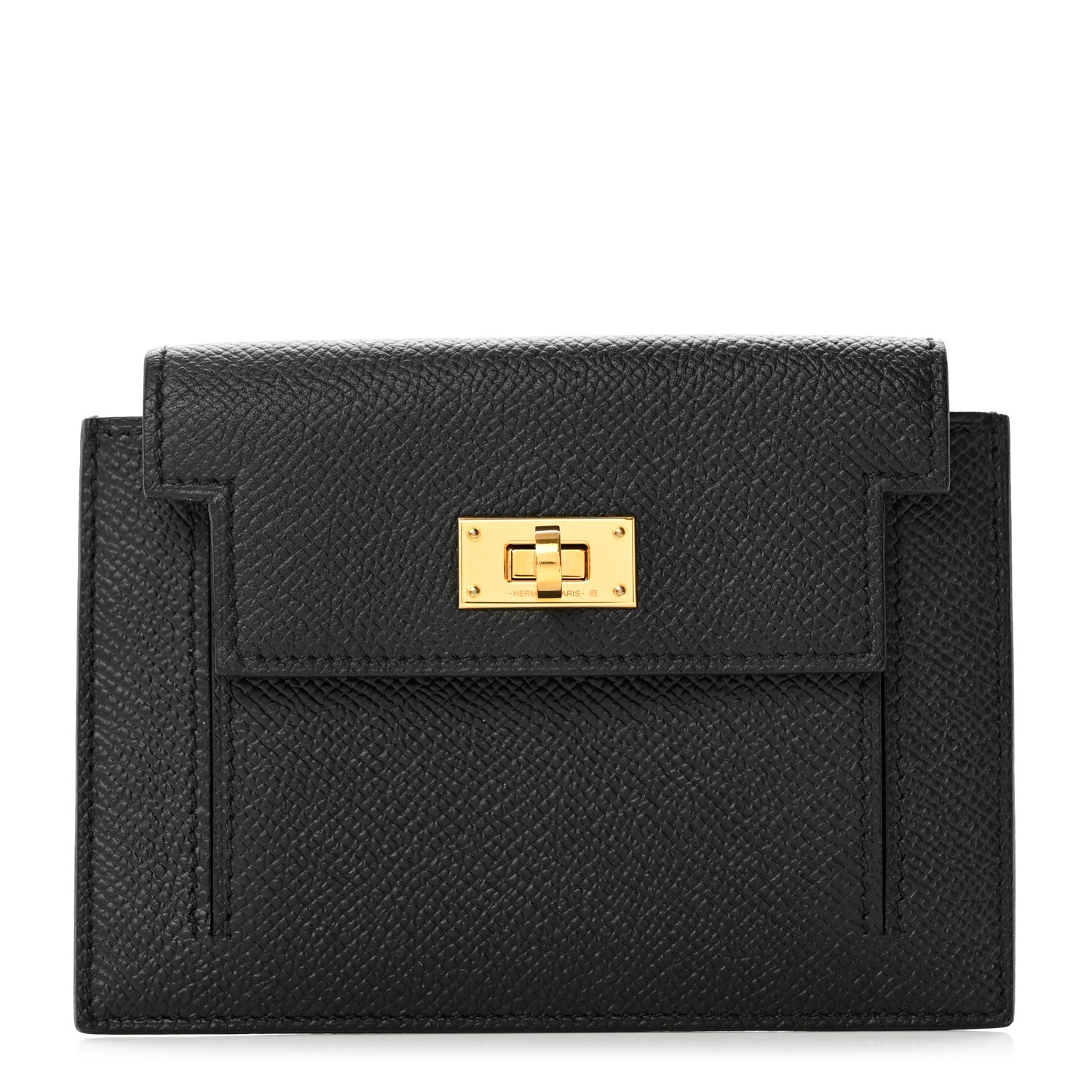 Hermes Epsom Kelly Pocket Compact Wallet Black 1297430 – FASHIONPHILE