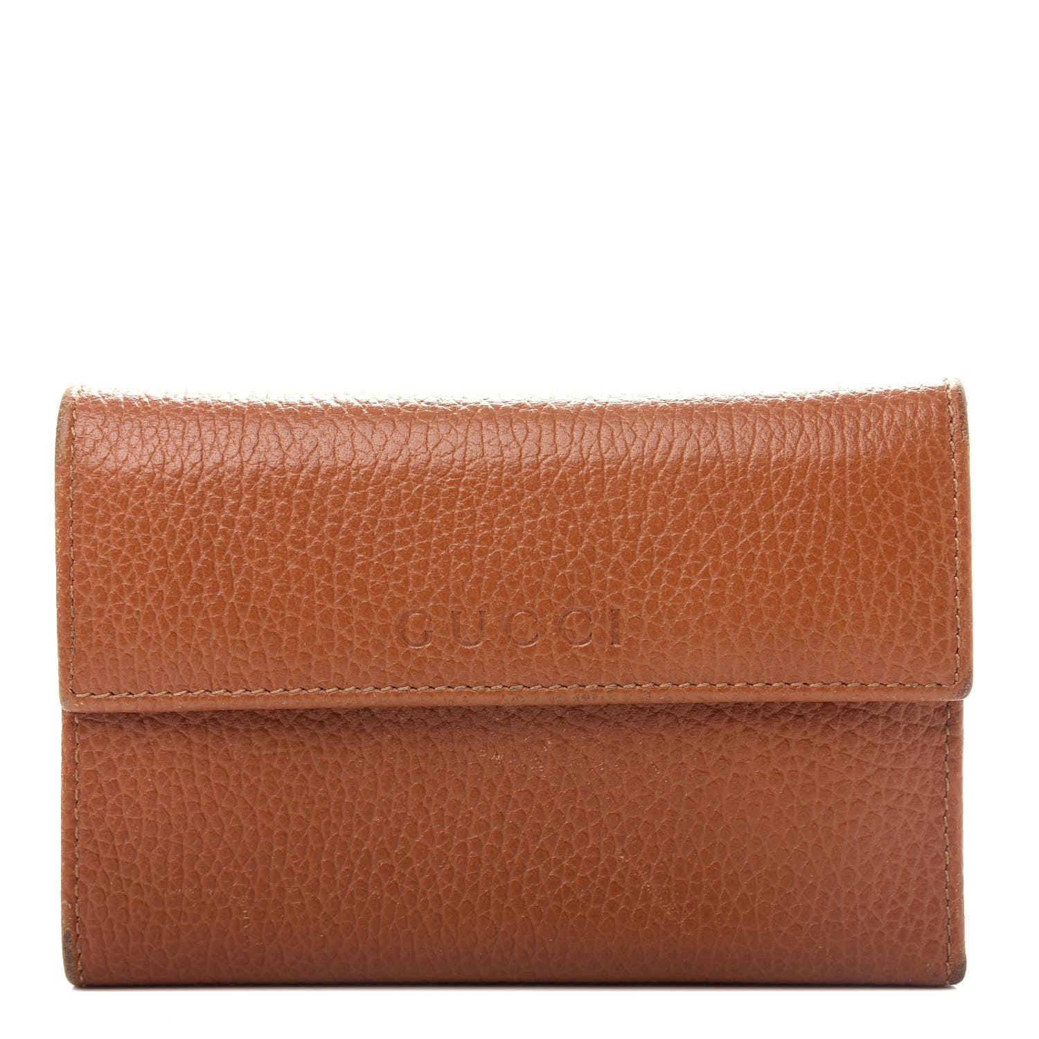 Gucci Deerskin Continental Flap Wallet Brown 704943 – FASHIONPHILE