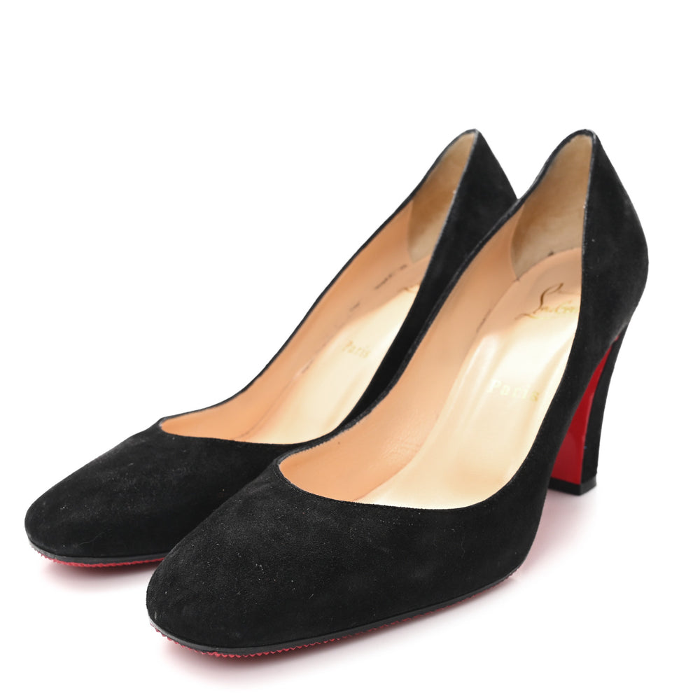 Christian Louboutin Veau Velours Viva 85 Pumps 37.5 Black 1788734 ...