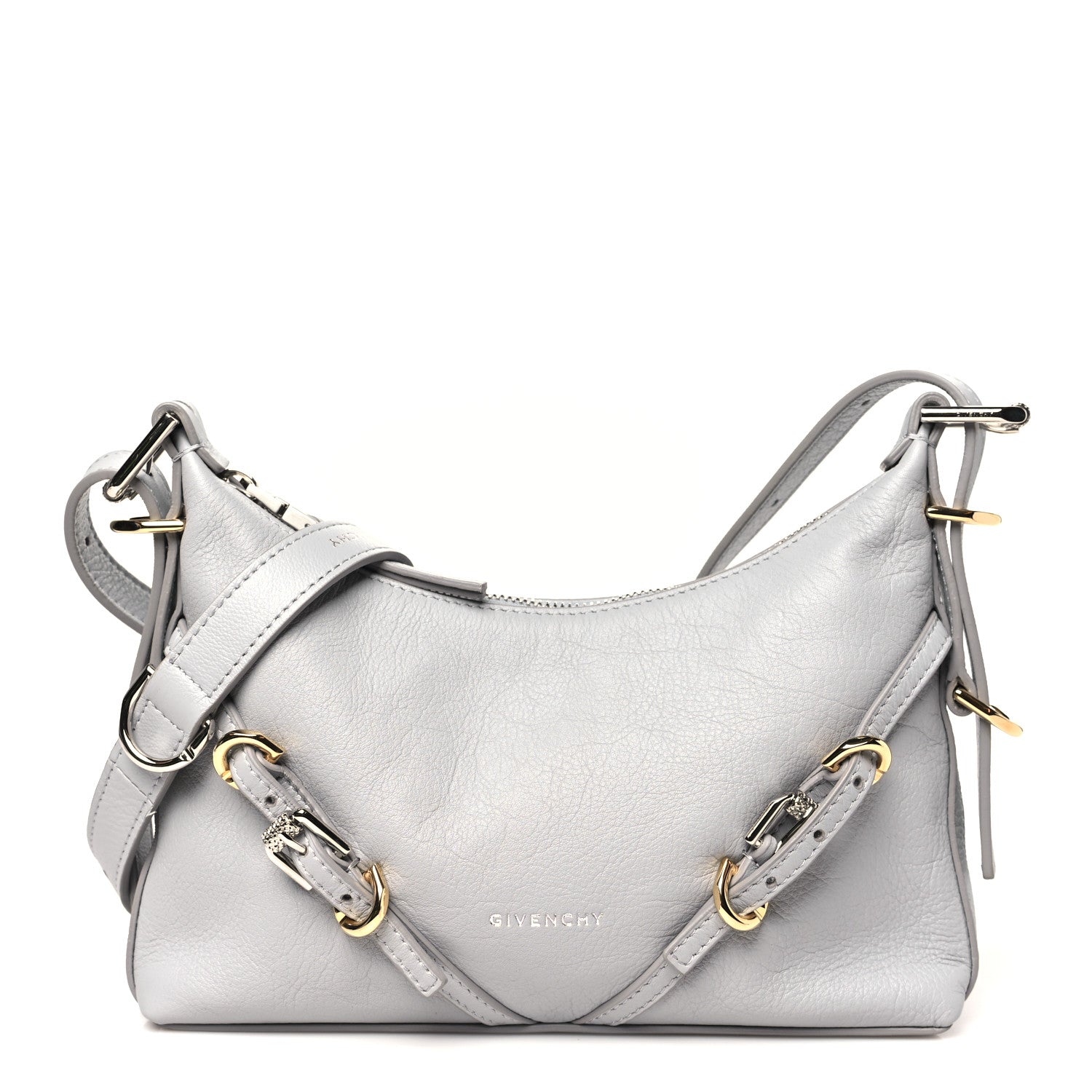 Givenchy Tumbled Calfskin Mini Voyou Boyfriend Party Bag Light Grey ...