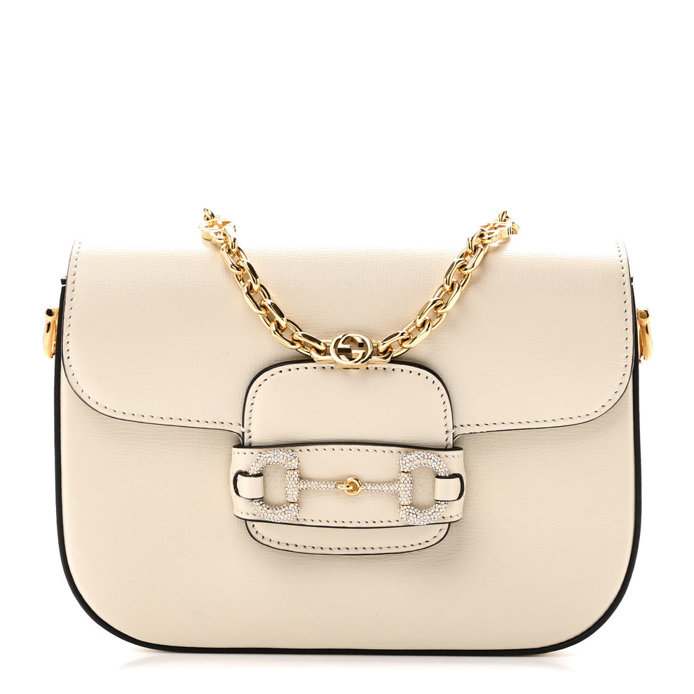 Gucci Azalea Calfskin Mini Crystal Horsebit 1955 Shoulder Bag Mystic ...