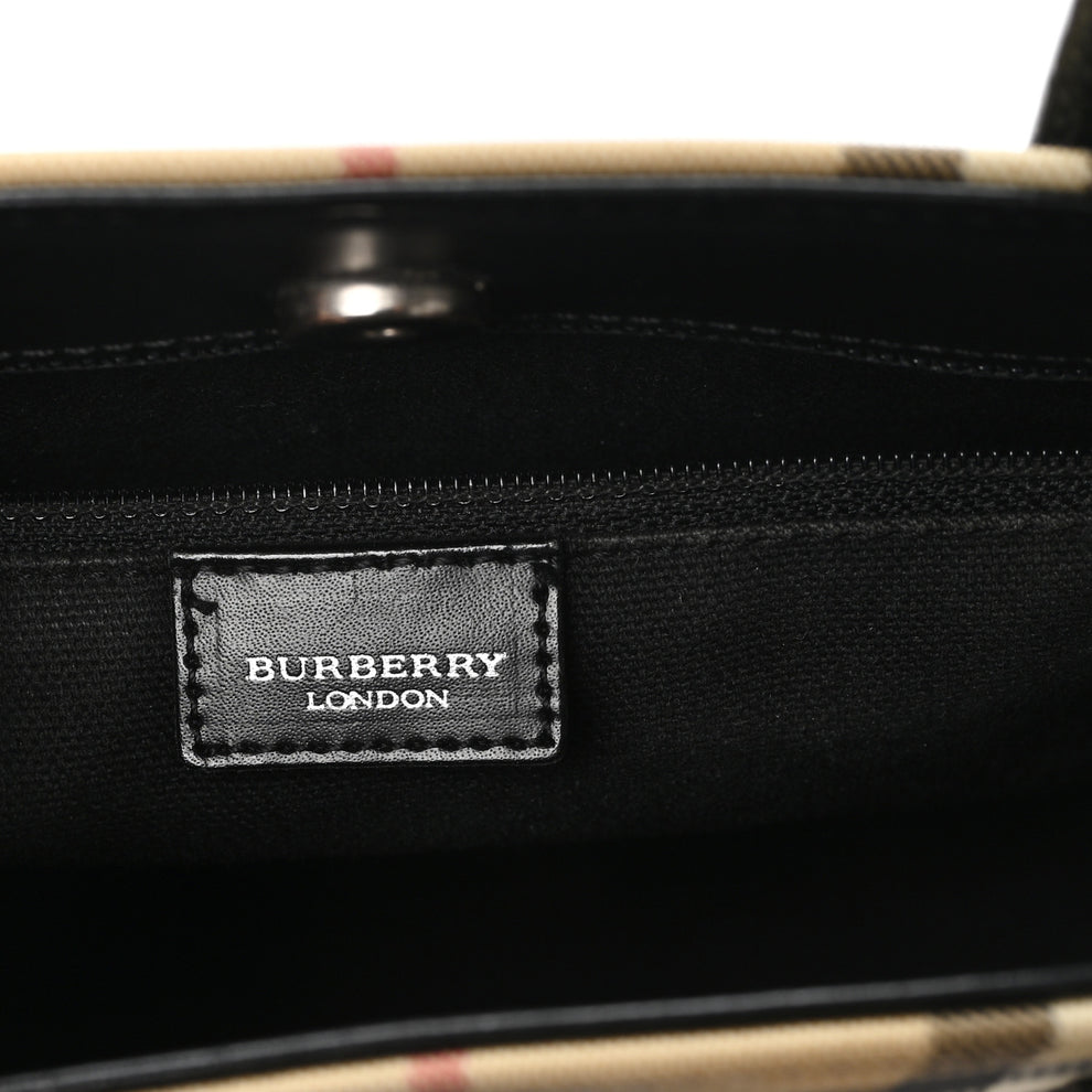 Burberry House Check Regent Tote Black 1804940 – FASHIONPHILE