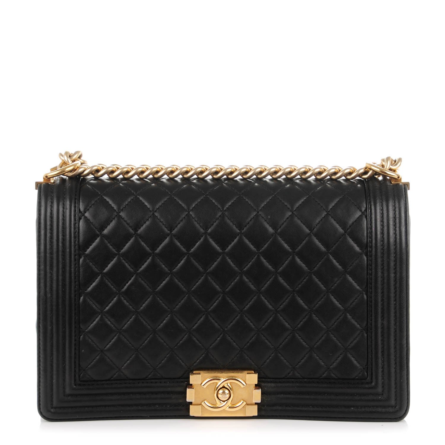 Chanel Lambskin Quilted New Medium Boy Flap Black 152085 – FASHIONPHILE