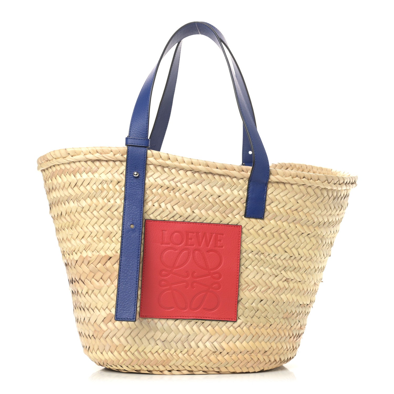 Loewe Raffia Basket Tote Bag Cream Multi 854611 – FASHIONPHILE