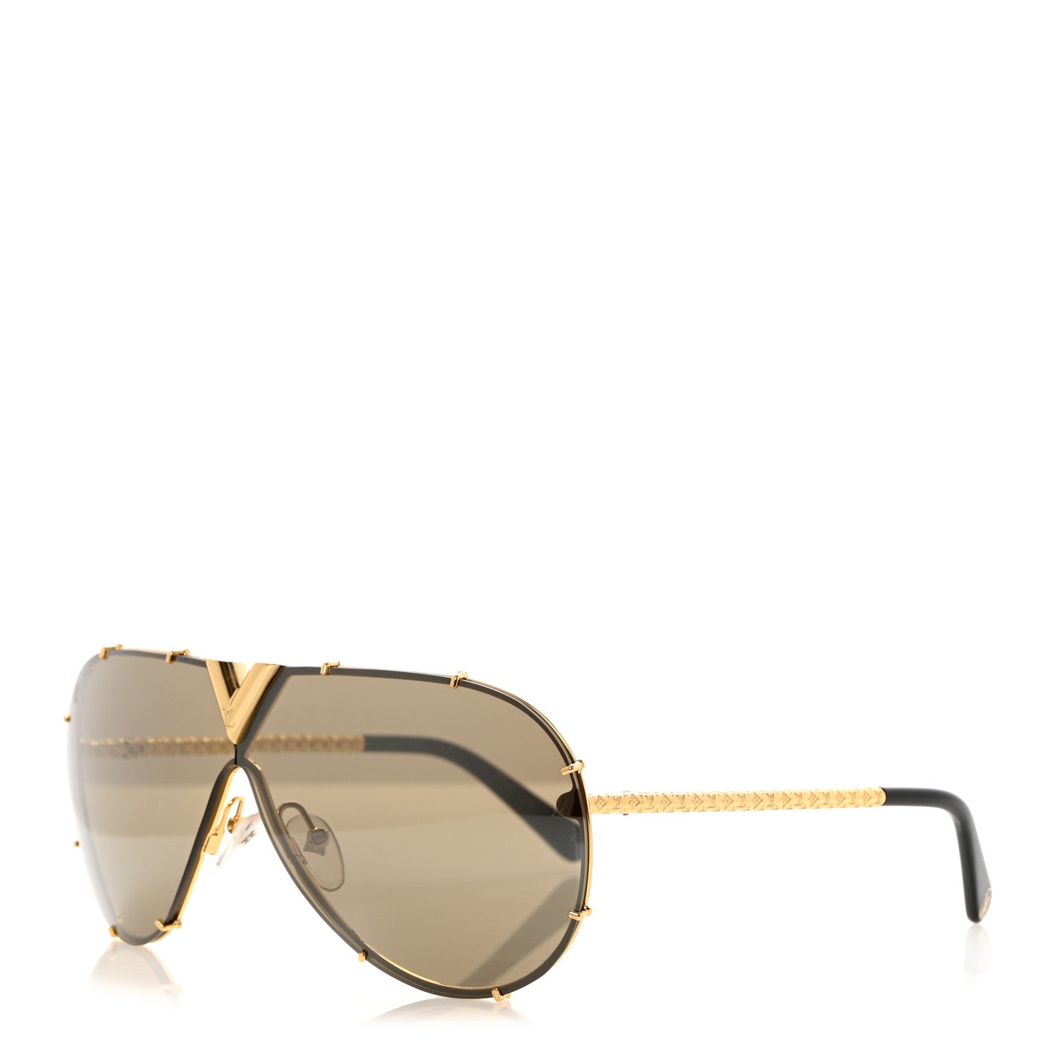 Louis Vuitton Metal LV Drive Sunglasses Z0897W Black Gold 1541141 ...