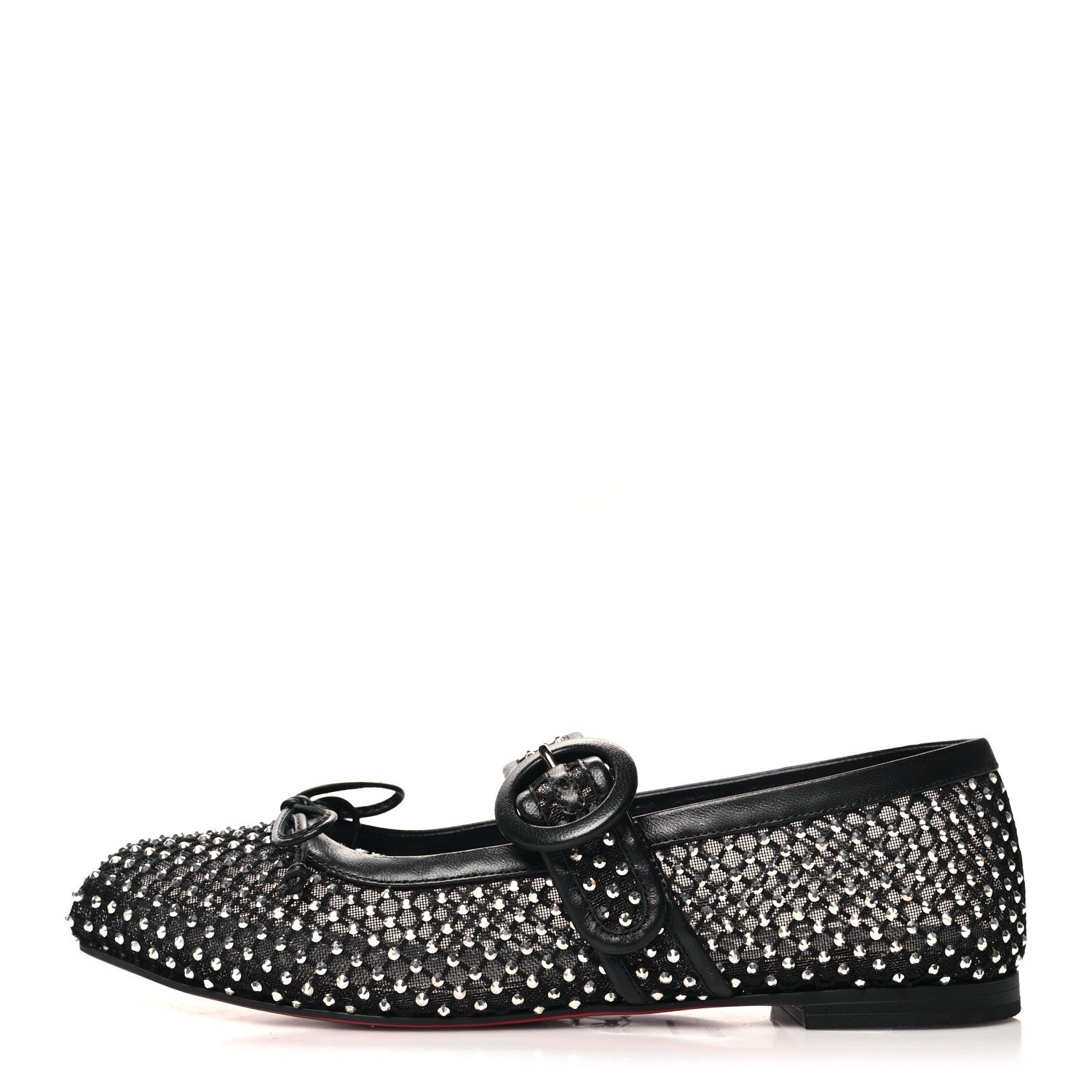 Christian Louboutin Crystal Mamastrapitina Strass Mesh Ballerina Flats ...