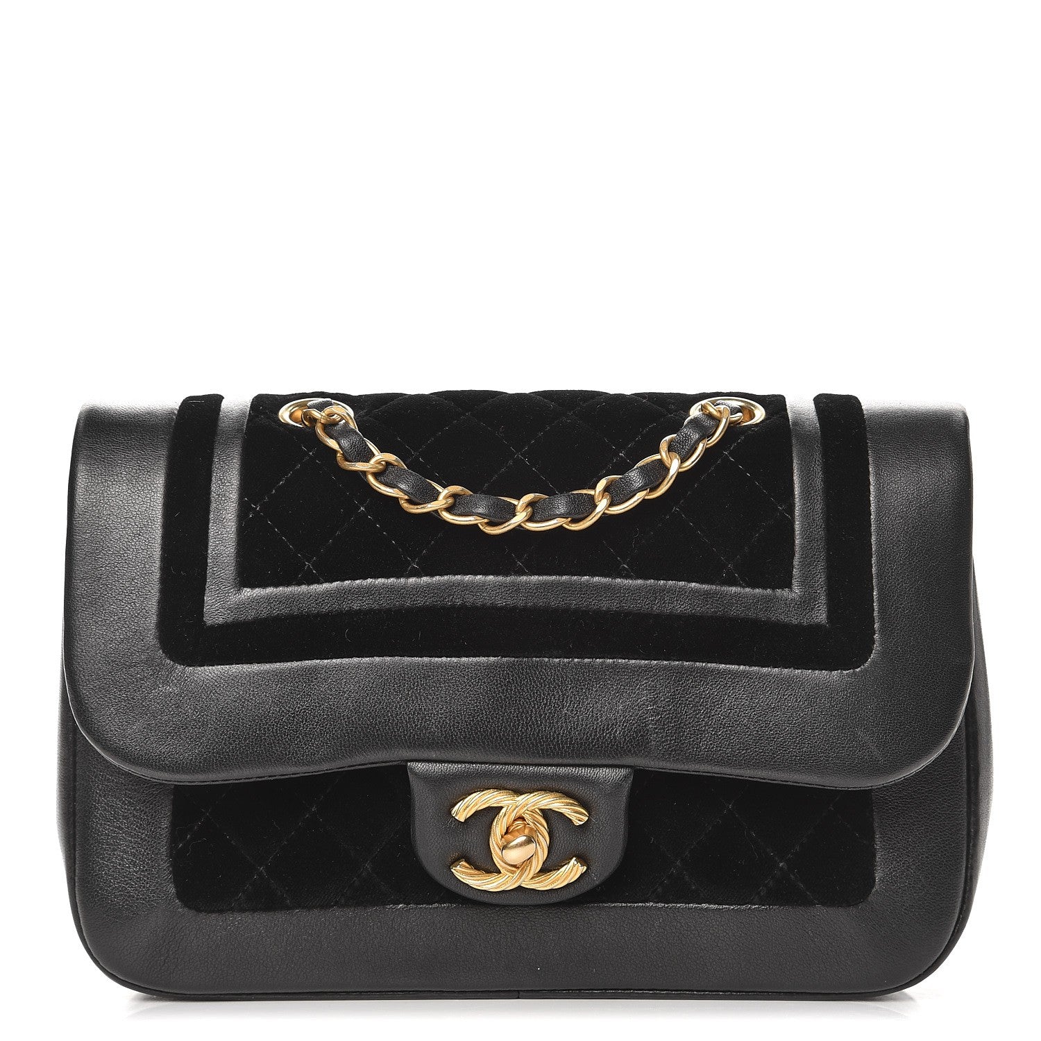 Chanel Metallic Lambskin Velvet Quilted Small Flap Black 246910 ...