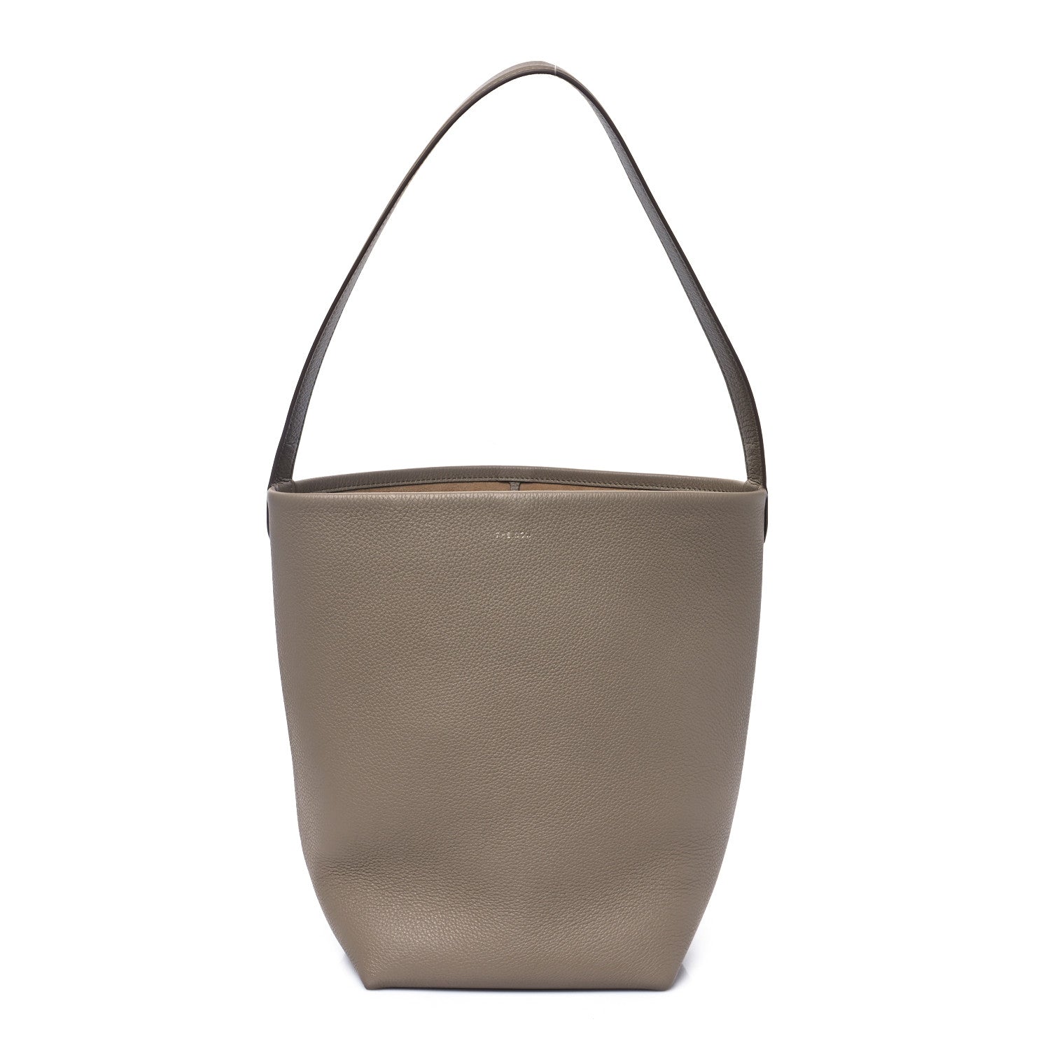 The Row Grained Calfskin Medium N/S Park Tote Dark Taupe 1610551 ...