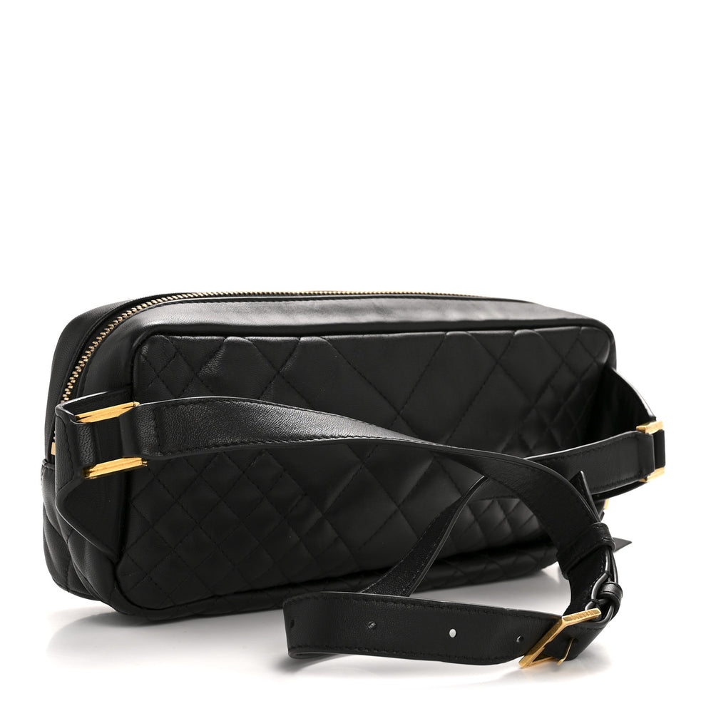 Versace Nappa Barocco Quilted Vanitas Medea Belt Bag Black Red White ...