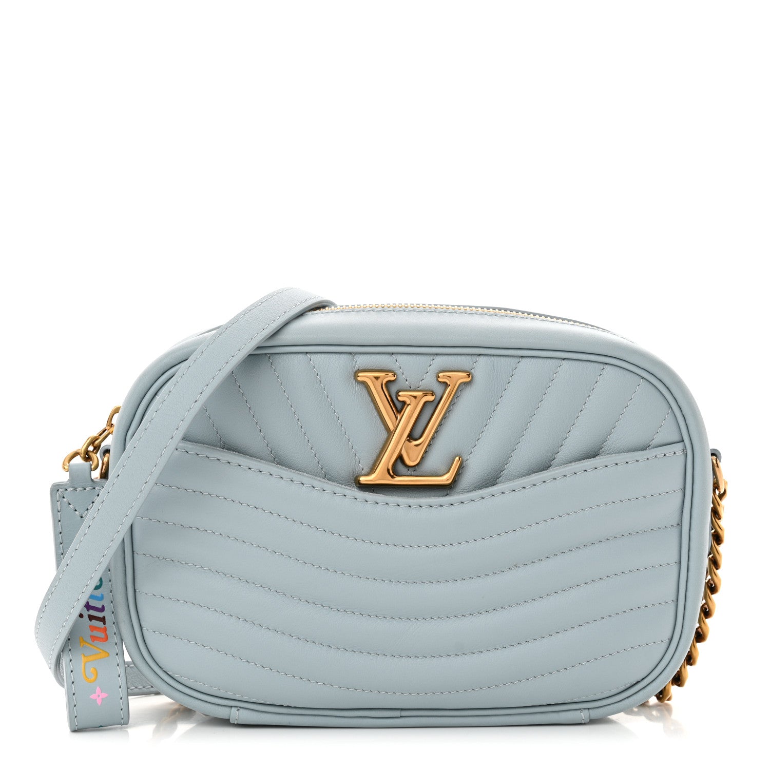 Louis Vuitton Calfskin New Wave Camera Bag Porcelain Blue 1615576 ...