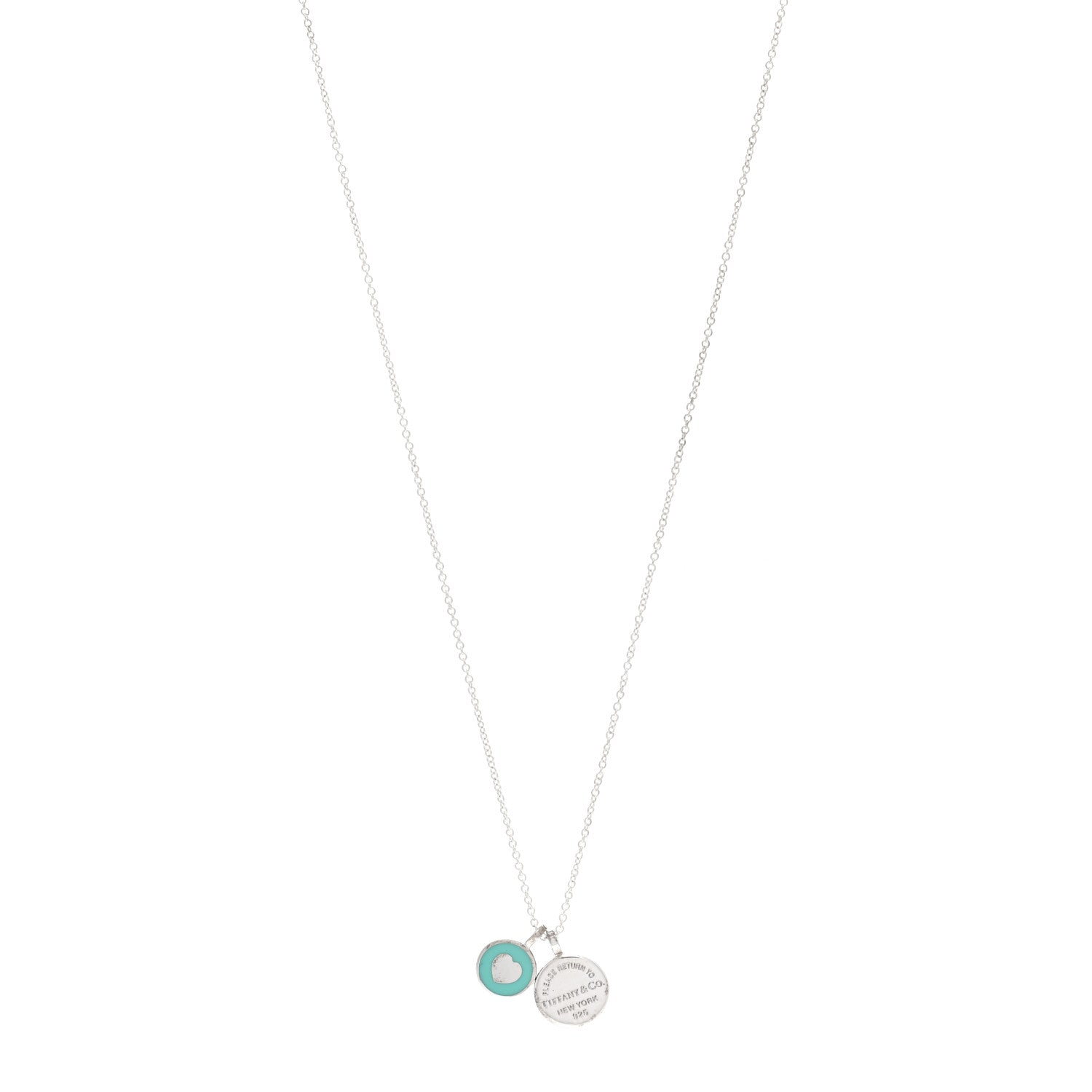 Tiffany Sterling Silver Enamel Return to Tiffany Double Round Tag ...