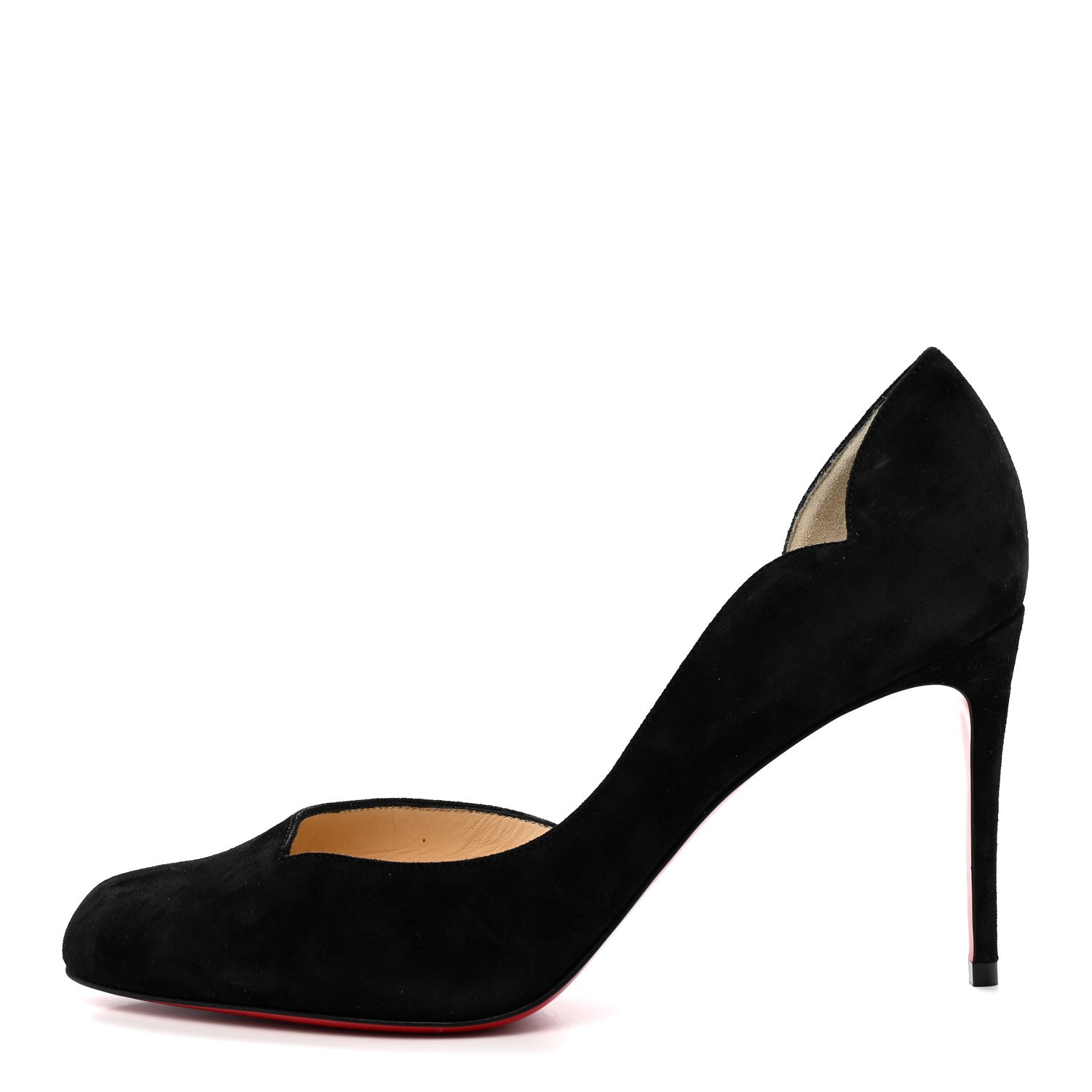 Christian Louboutin Veau Velours Round Chick 85 Pumps 39 Black 1787048 ...