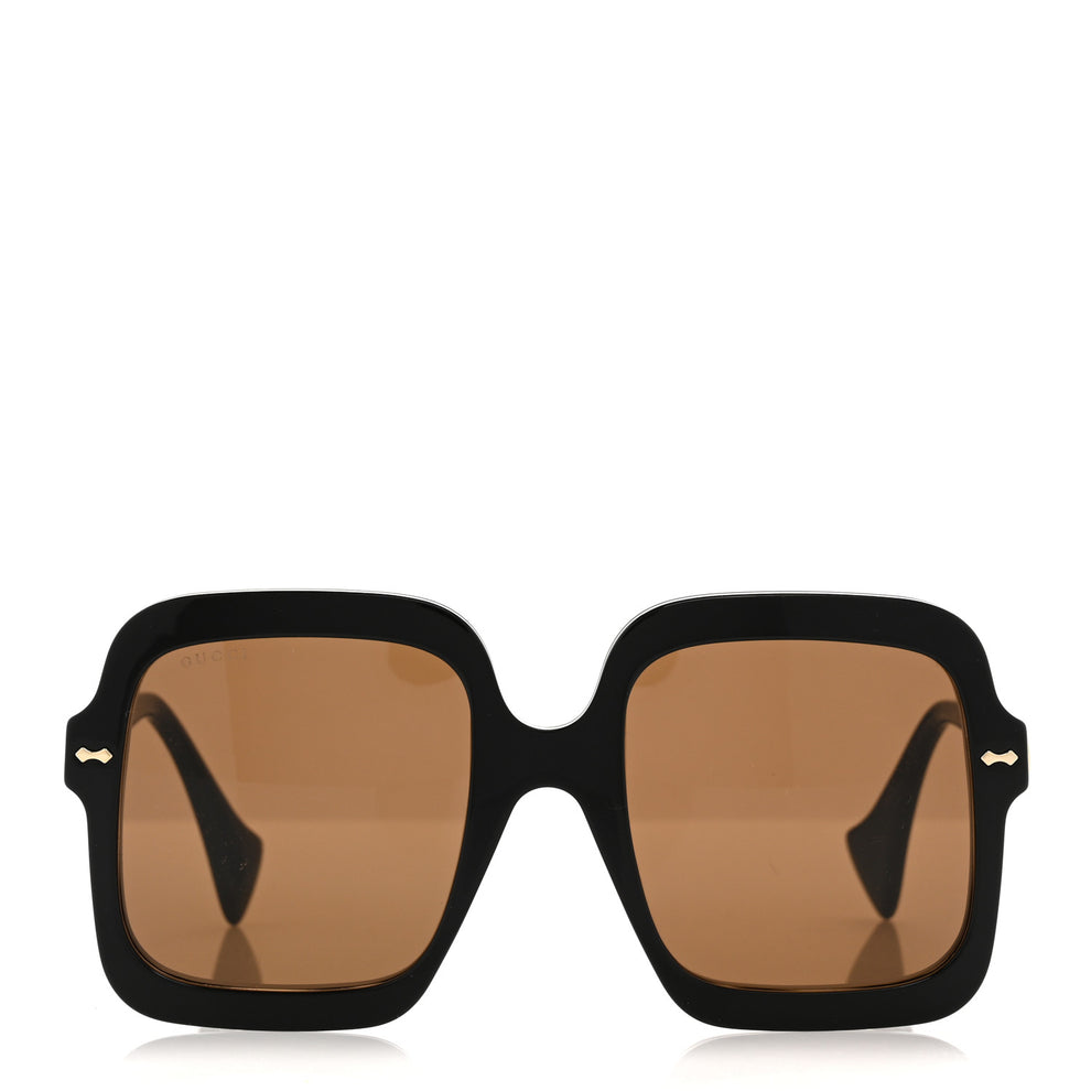 Gucci Acetate Round Frame Sunglasses GG1241S Black White 1718295 ...