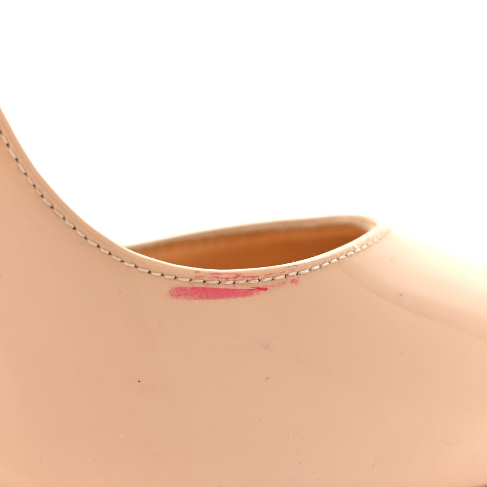 Christian Louboutin Patent So Kate 120 Pumps 38 Nude 1882363 – FASHIONPHILE