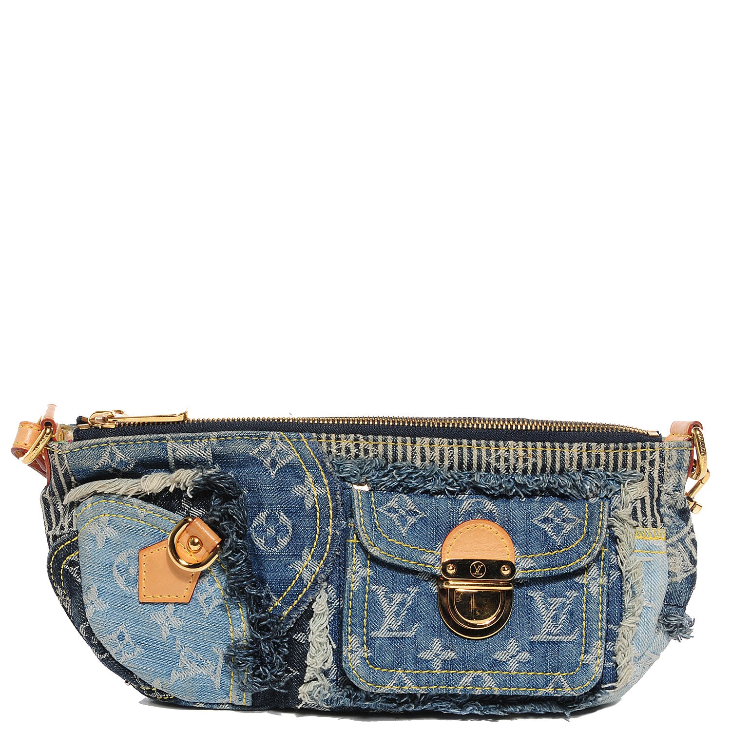 Louis Vuitton Denim Patchwork Pouchy Blue 90657 – FASHIONPHILE
