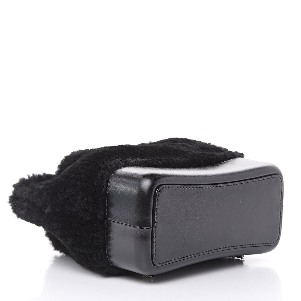 Chanel Shearling Small Gabrielle Backpack Black 496304 – FASHIONPHILE