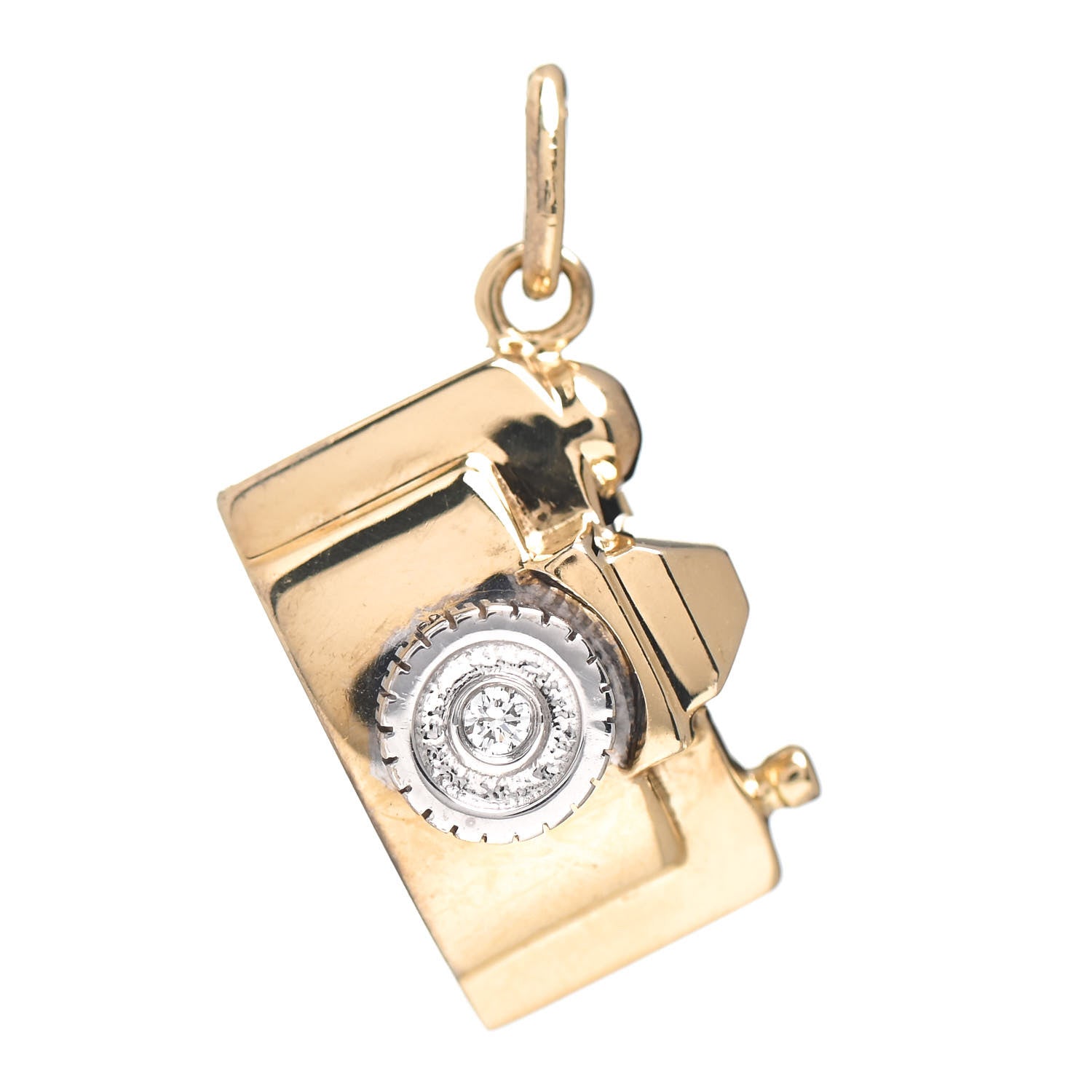 Tiffany 18K Yellow White Gold Diamond Camera Charm 789097 – FASHIONPHILE