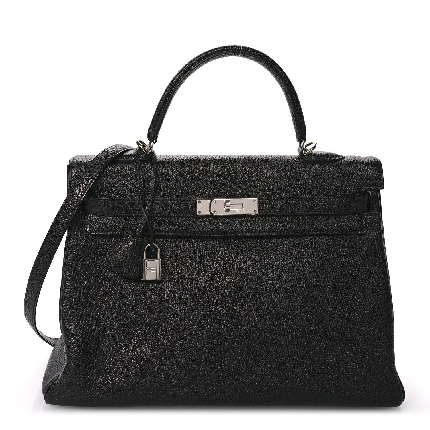 Hermes Chevre De Coromandel Kelly Retourne 35 Black 1640659 – FASHIONPHILE