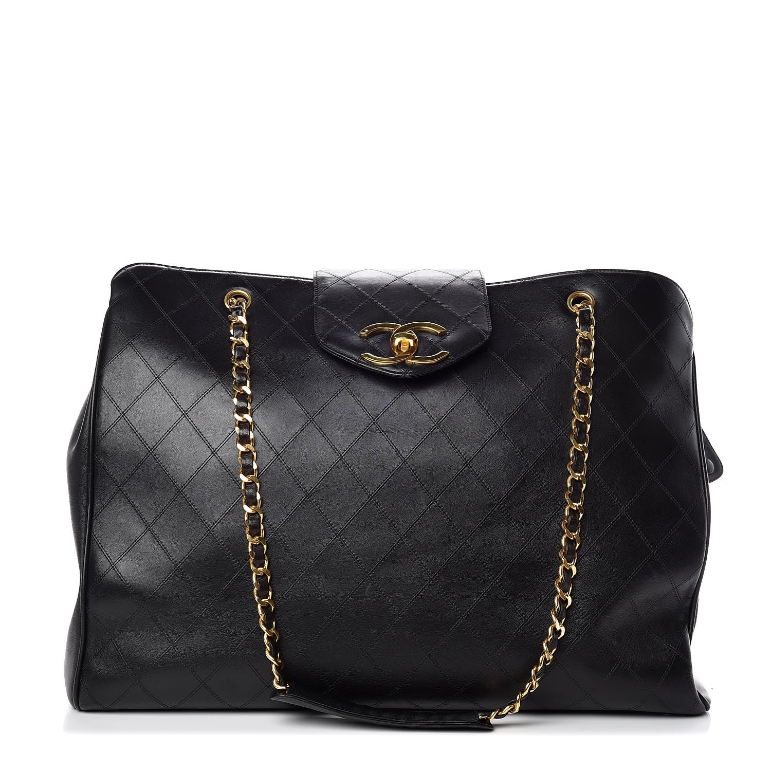 Chanel Calfskin Stitched XL Weekender Black 399526 – FASHIONPHILE